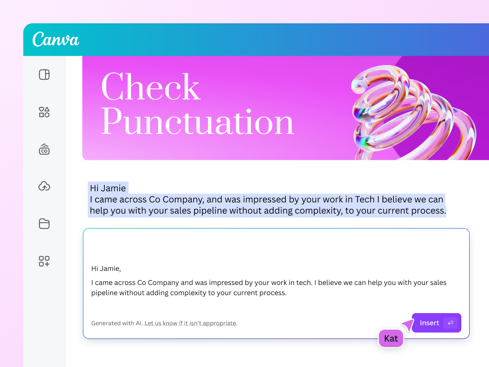 Punctuation Checker: AI-powered punctuation checks | Canva