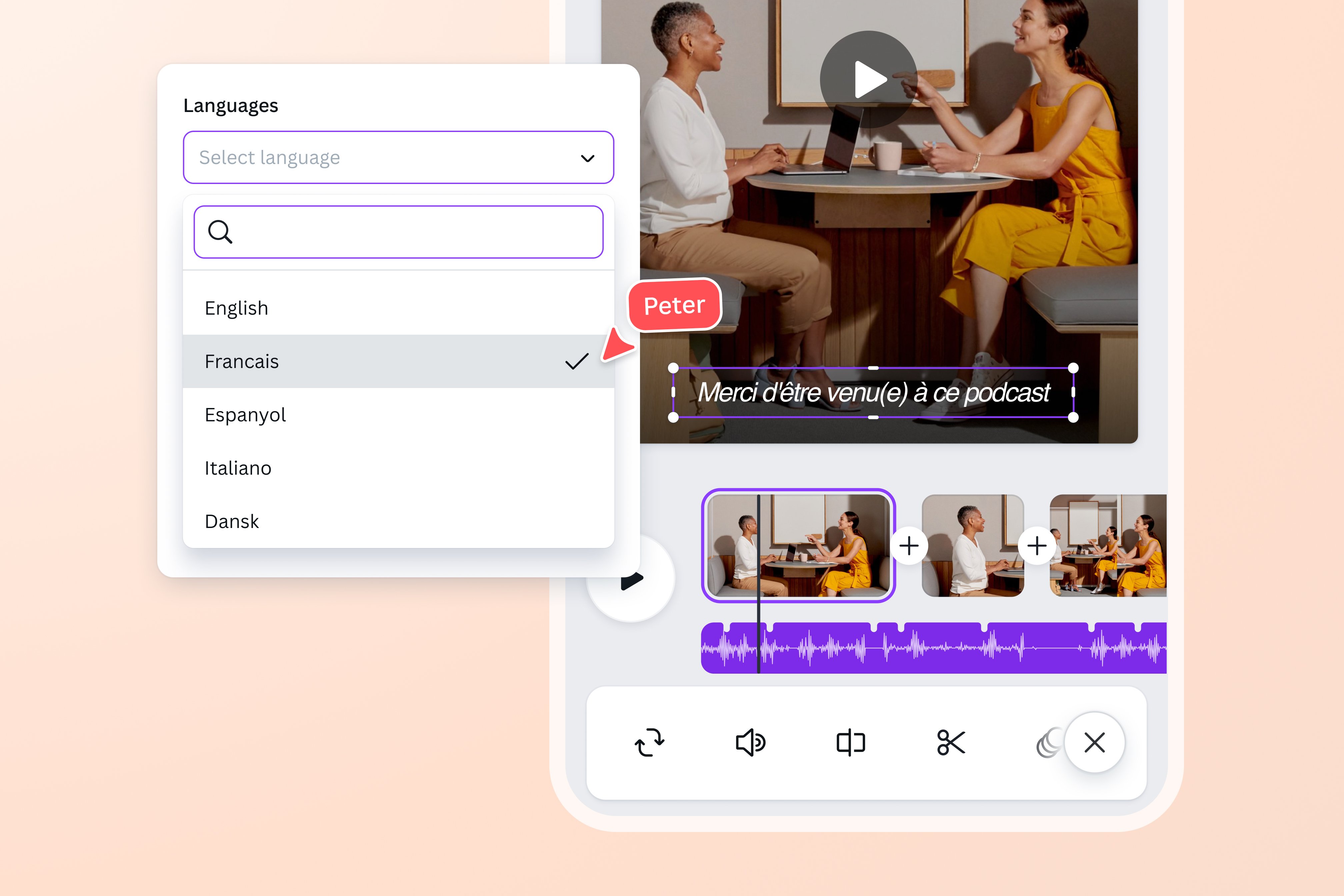 Video translator: Translate video captions instantly | Canva