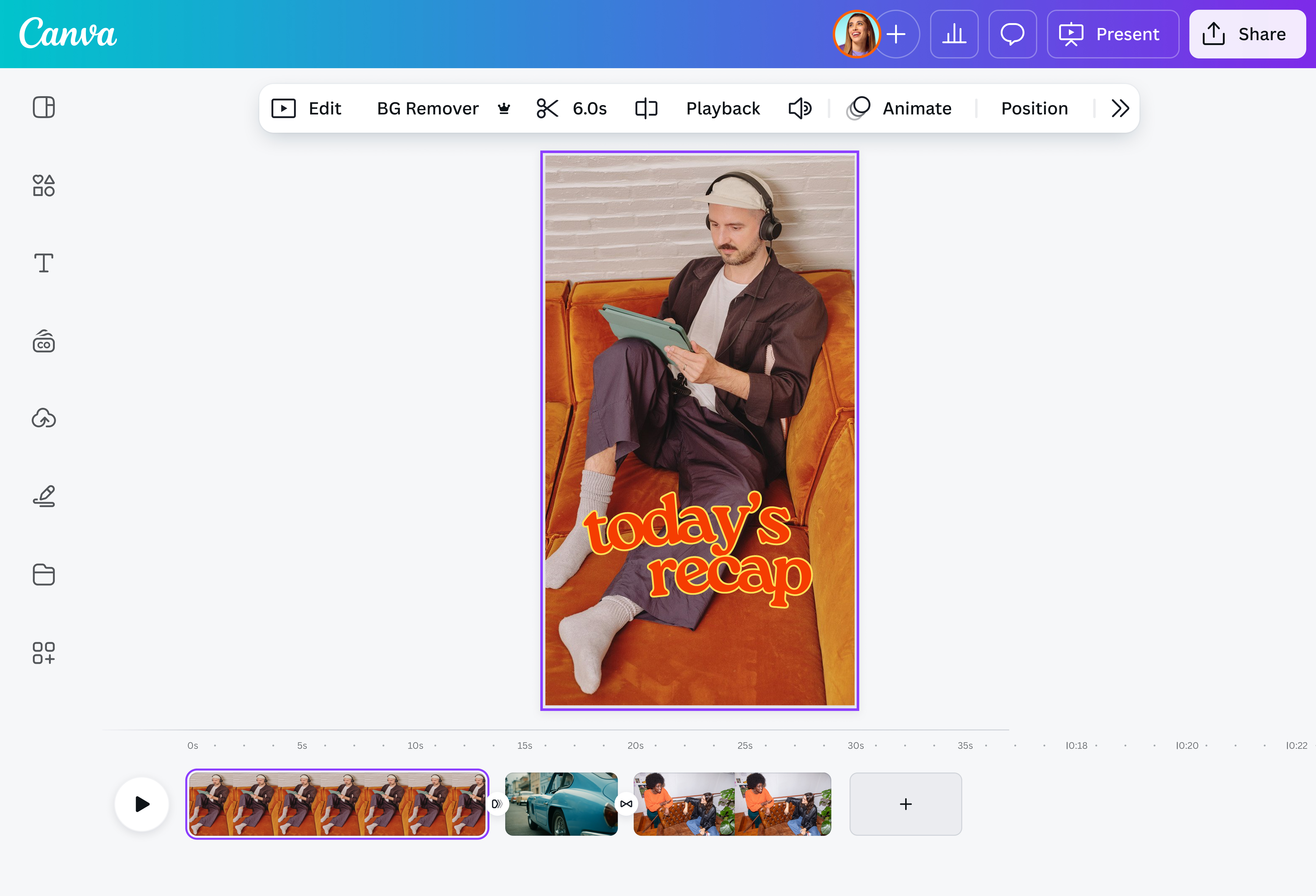 Convert long videos to short videos with AI | Canva