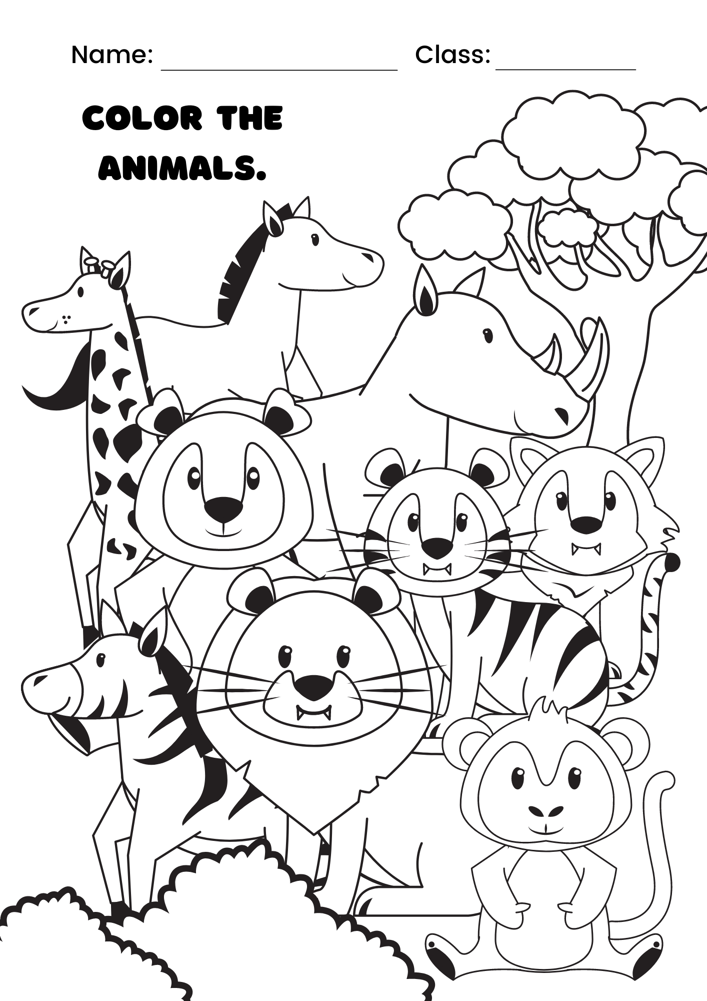 Kid Friendly Coloring Pages