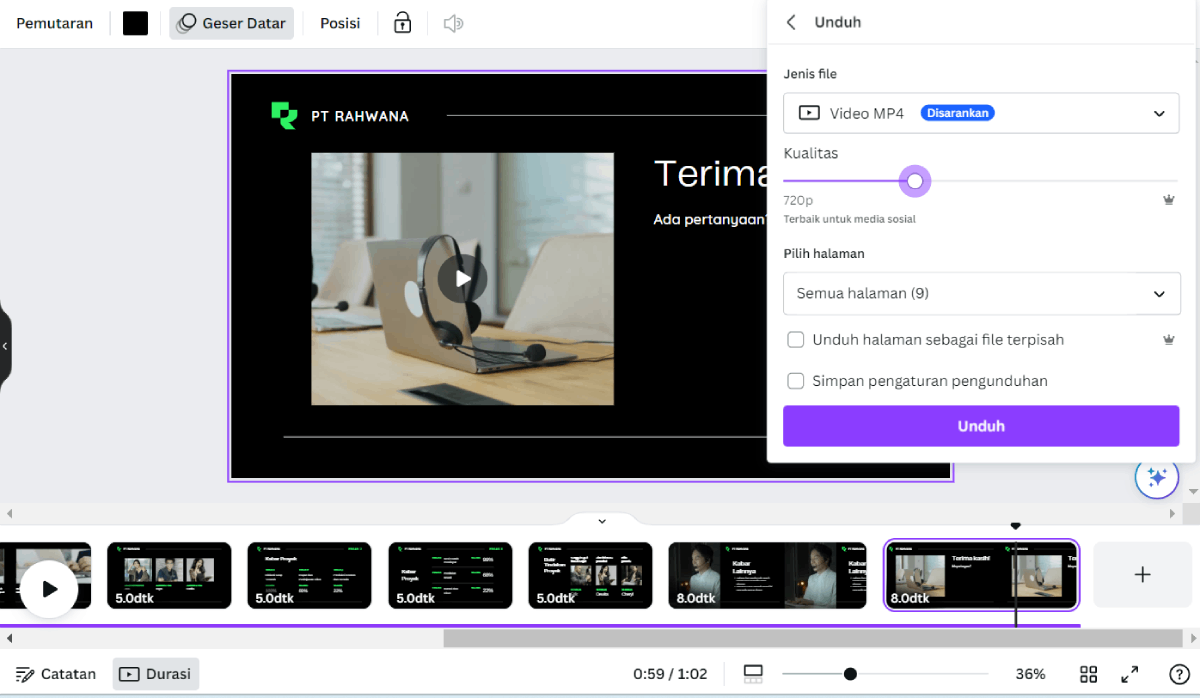 Kompres Video Online, Kurangi Ukuran File Video - Canva