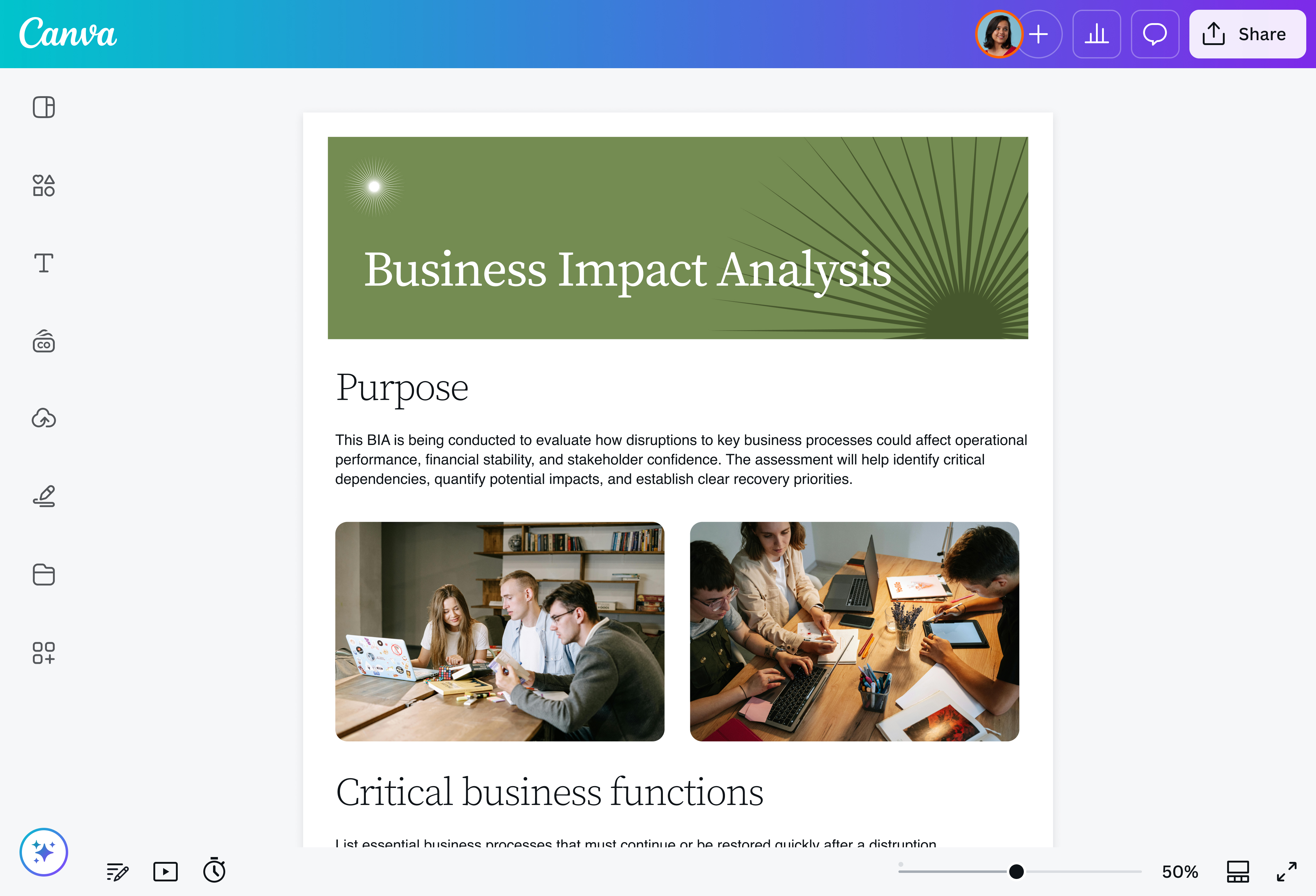Business Impact Analysis: Templates and How-to Guide | Canva