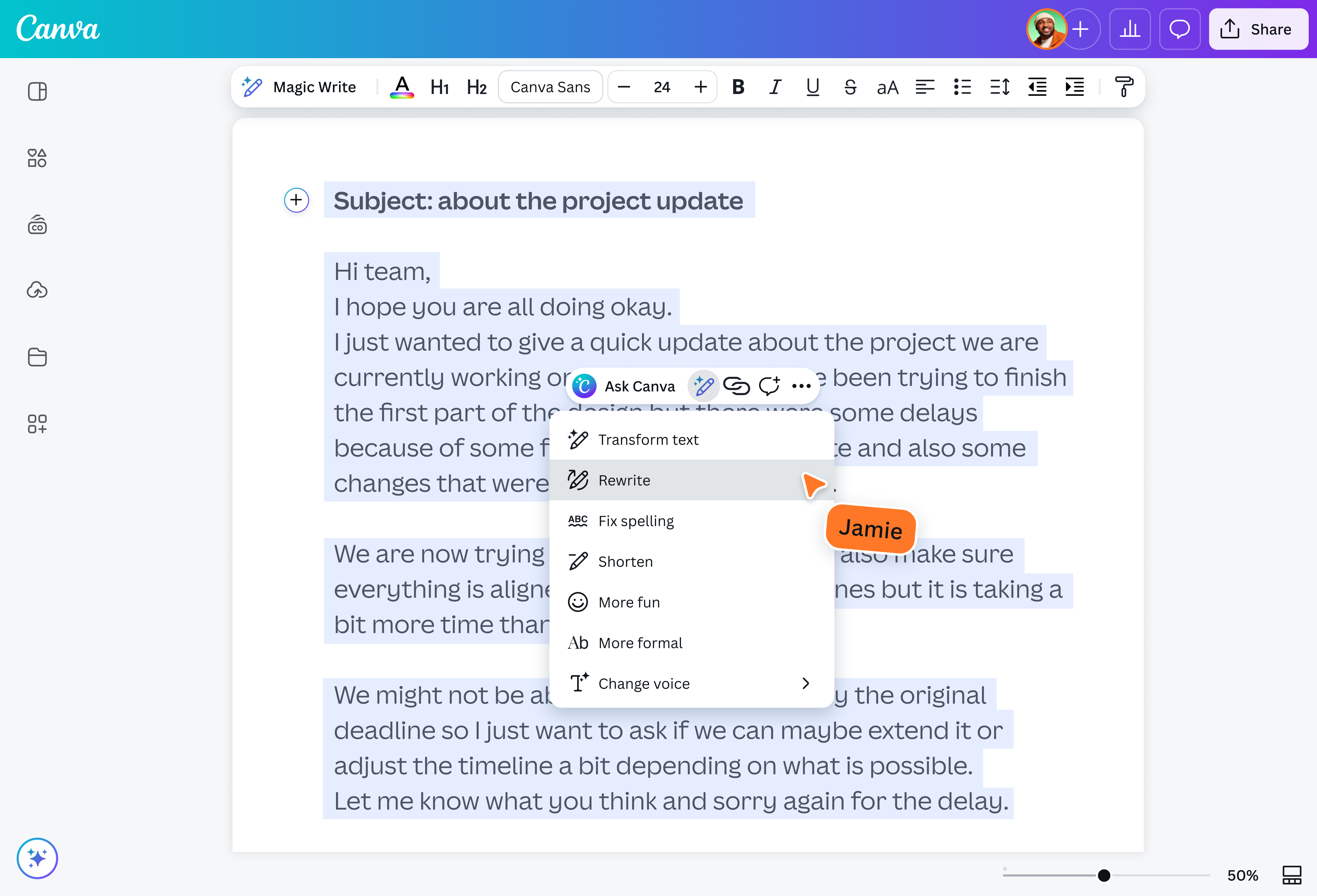 Rewording Tool: Effortlessly reword text with AI | Canva
