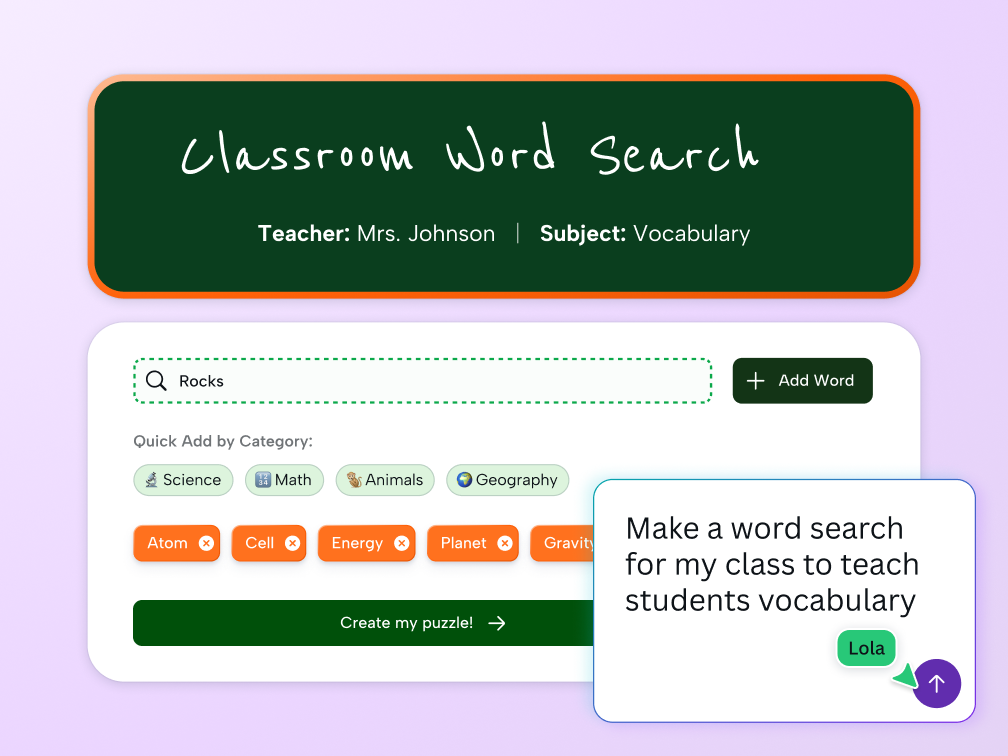 Word Search Maker: Create word searches with AI | Canva Code