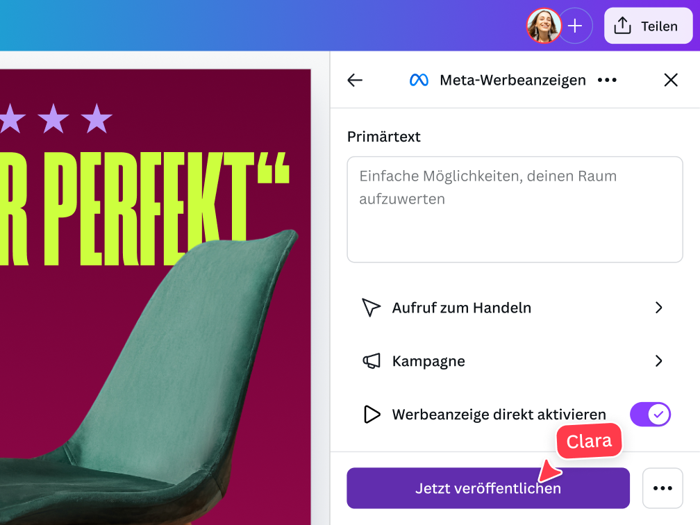 Canva Grow: Werbeanzeigen-Generator | KI-Werbung erstellen