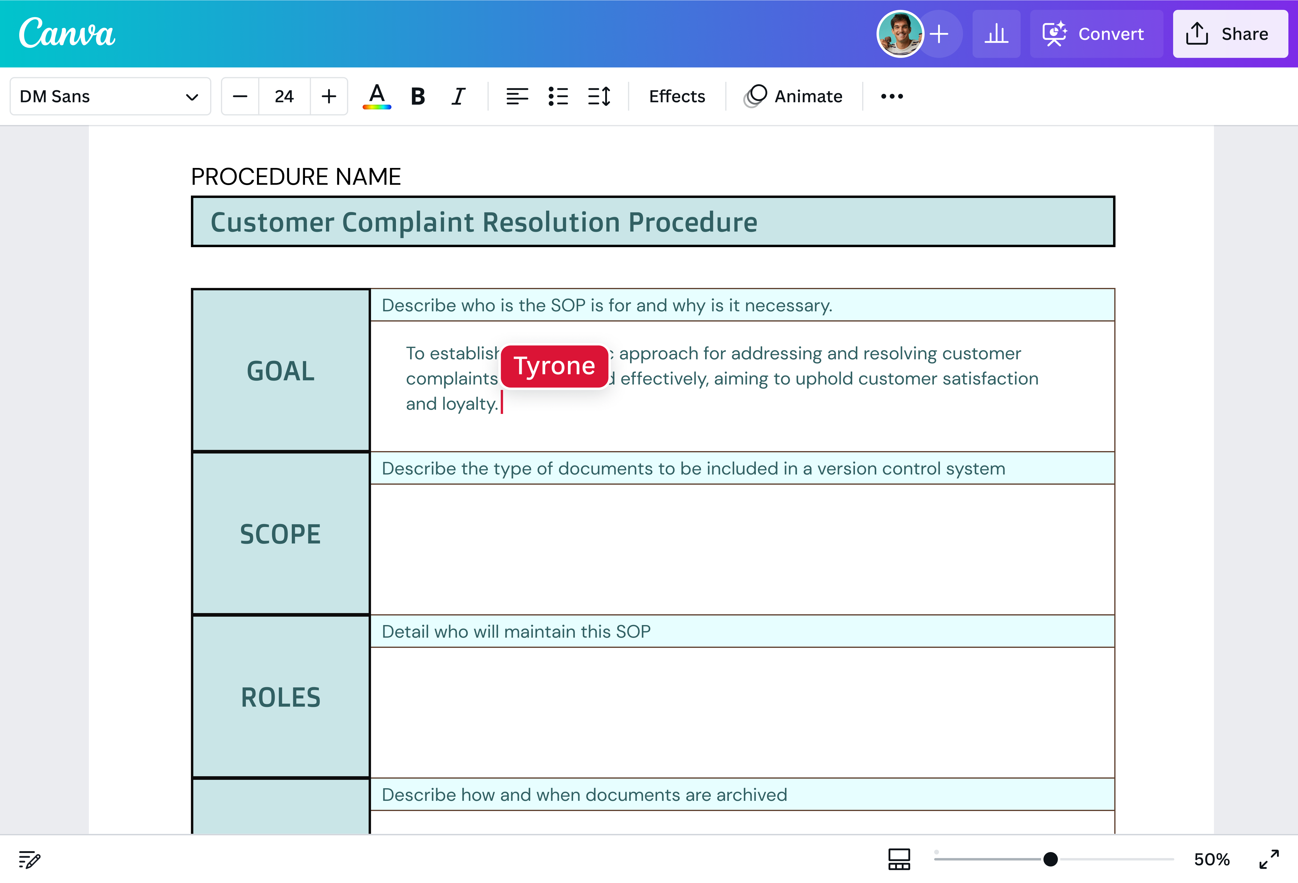 How to Write a Standard Operating Procedure (Example and Templates) | Canva