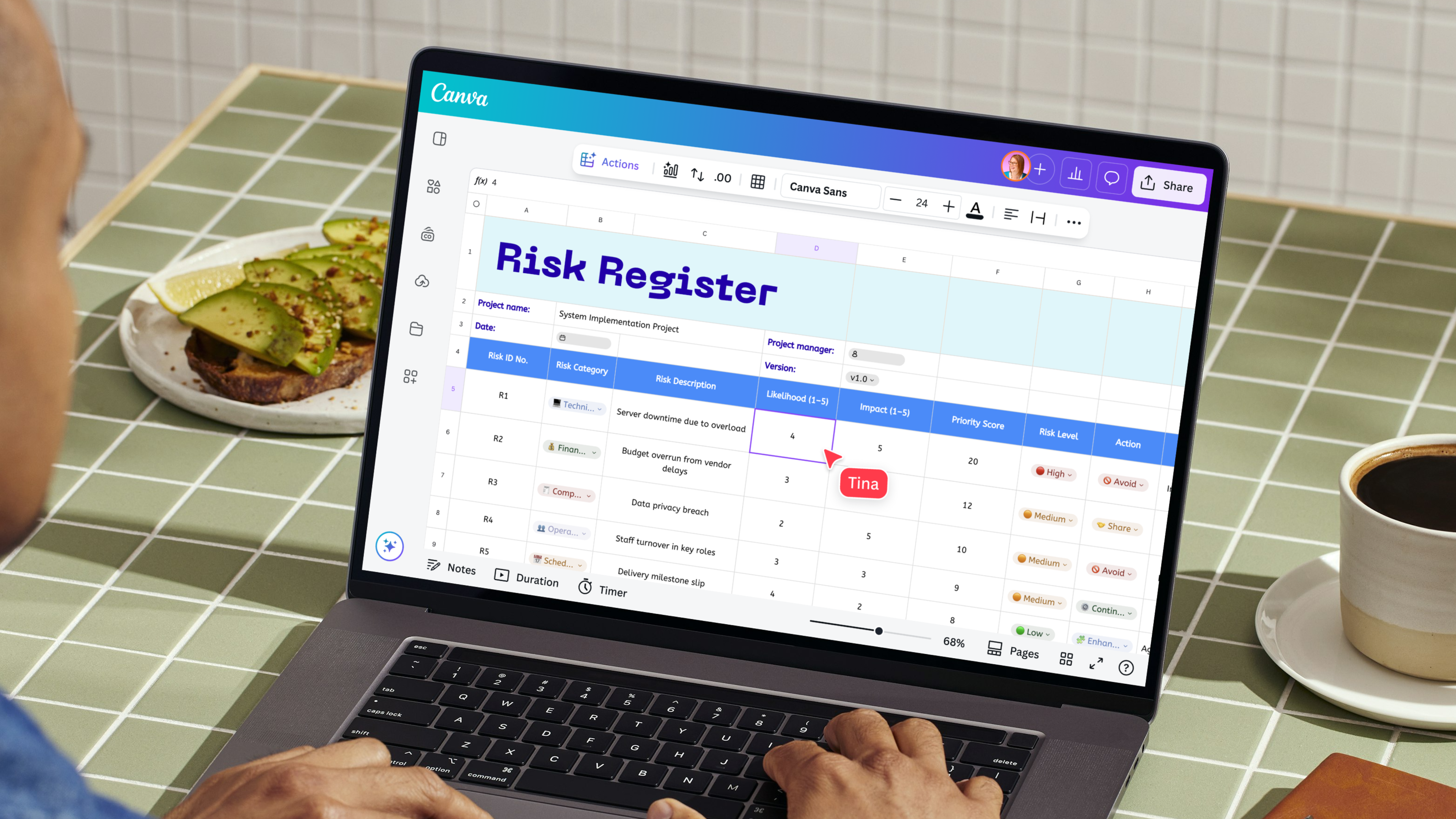 Risk register: Free templates and how-to guide | Canva