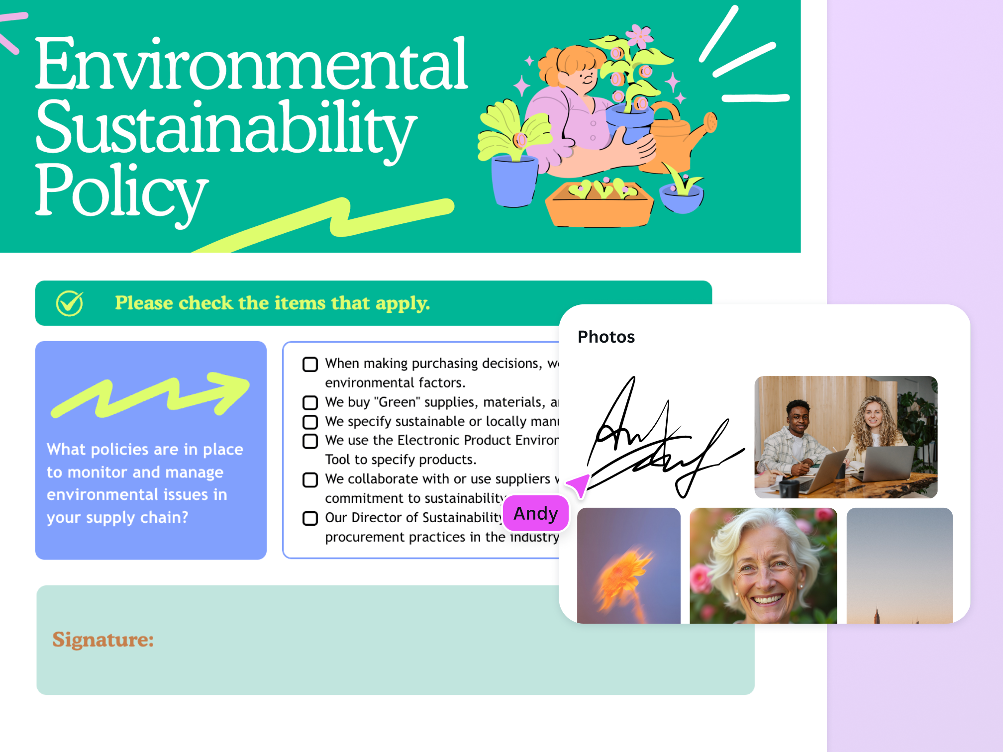 Free E-Signature Maker: Type or draw your signature | Canva