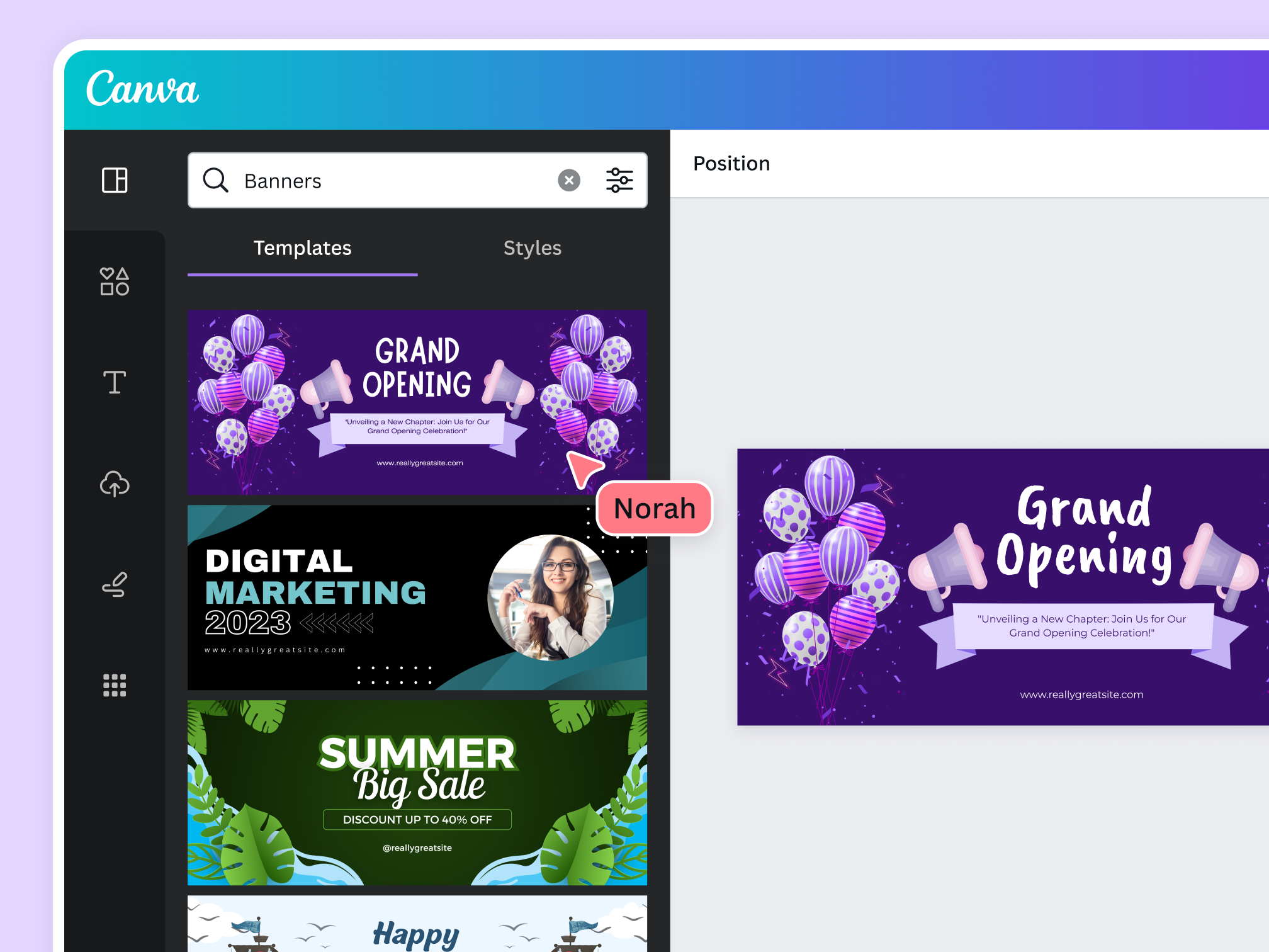 Tạo Banner Ấn Tượng - Thiết Kế Banner Online Miễn Phí Với Canva