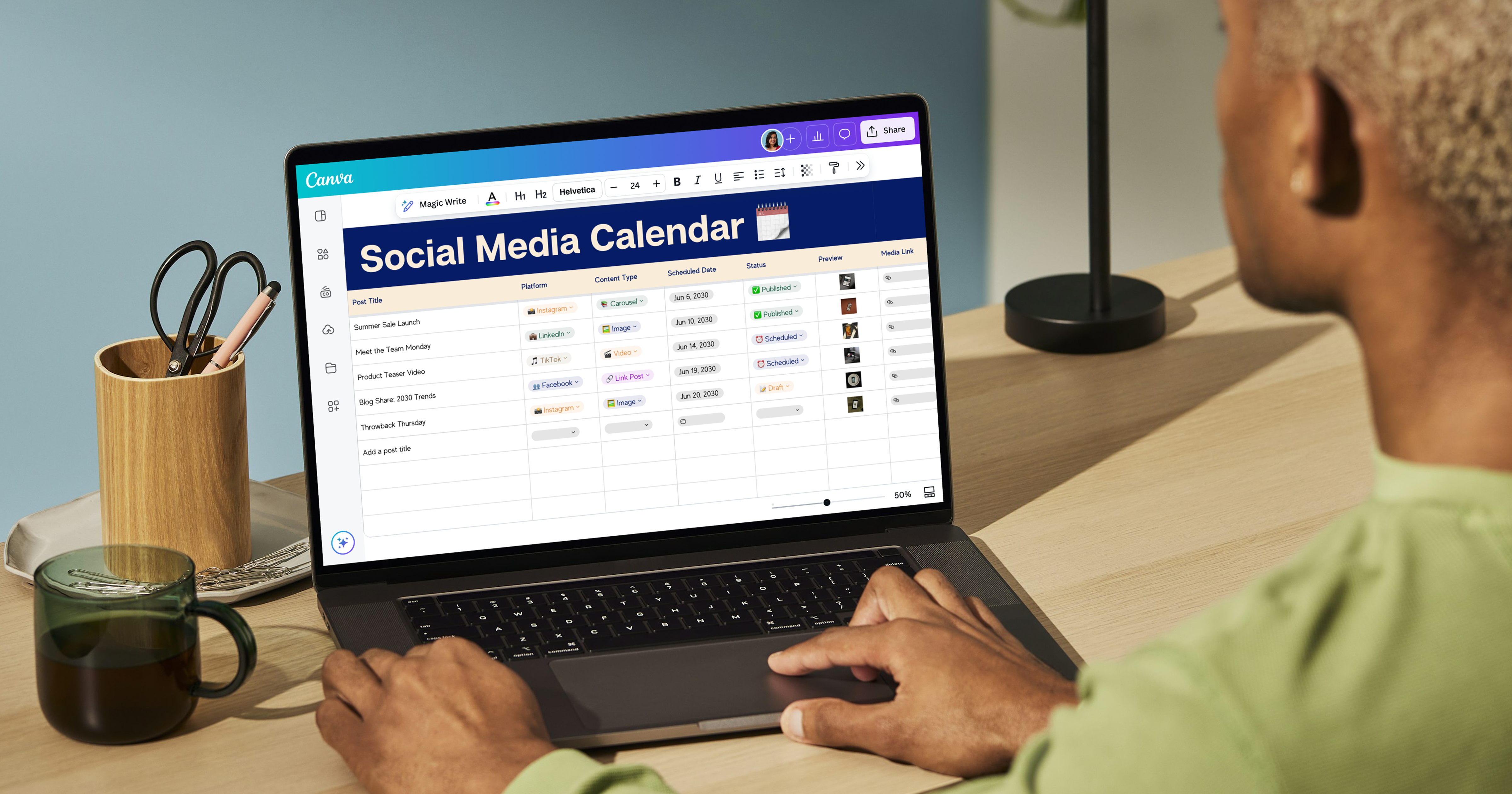 Social media calendar: Free templates and how-to guide | Canva