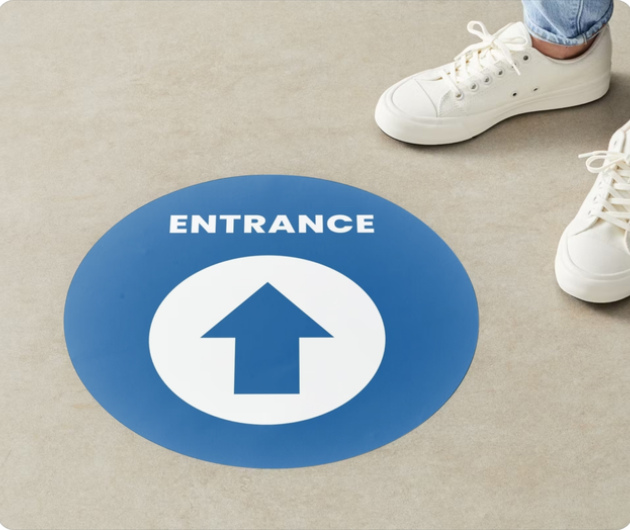 Design and print custom floor decals for free | Canva