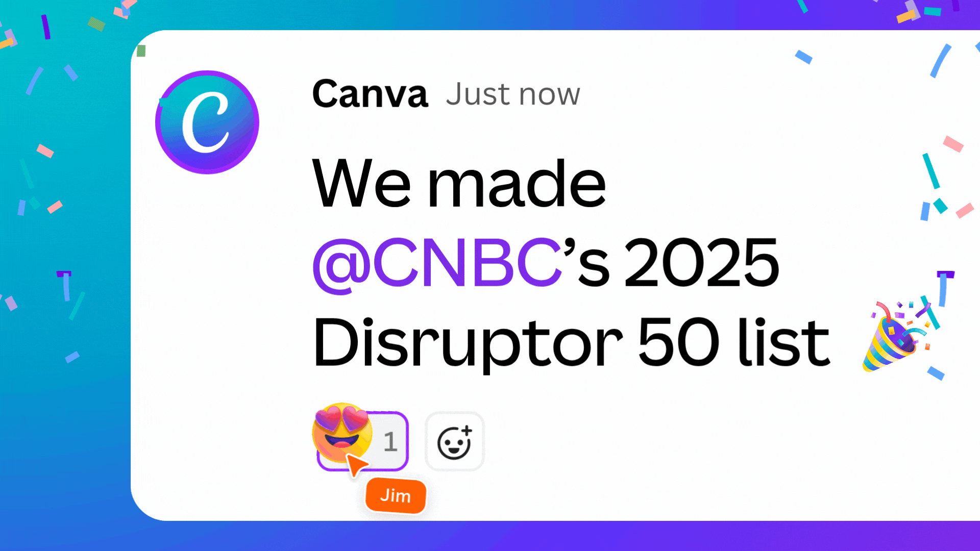 Canva named on CNBC’s 2025 Disruptor 50 list