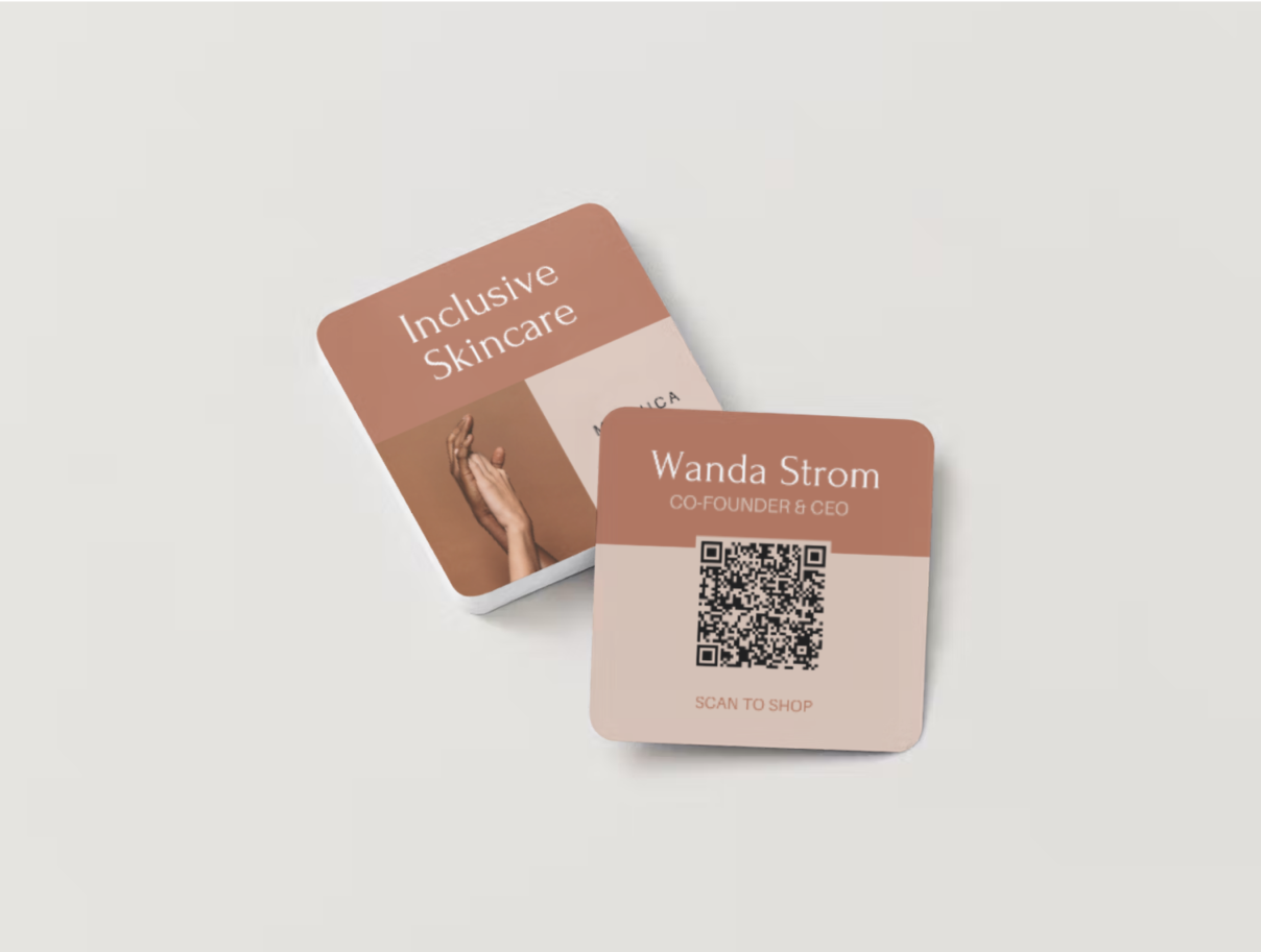 Design and print square business cards online | Canva