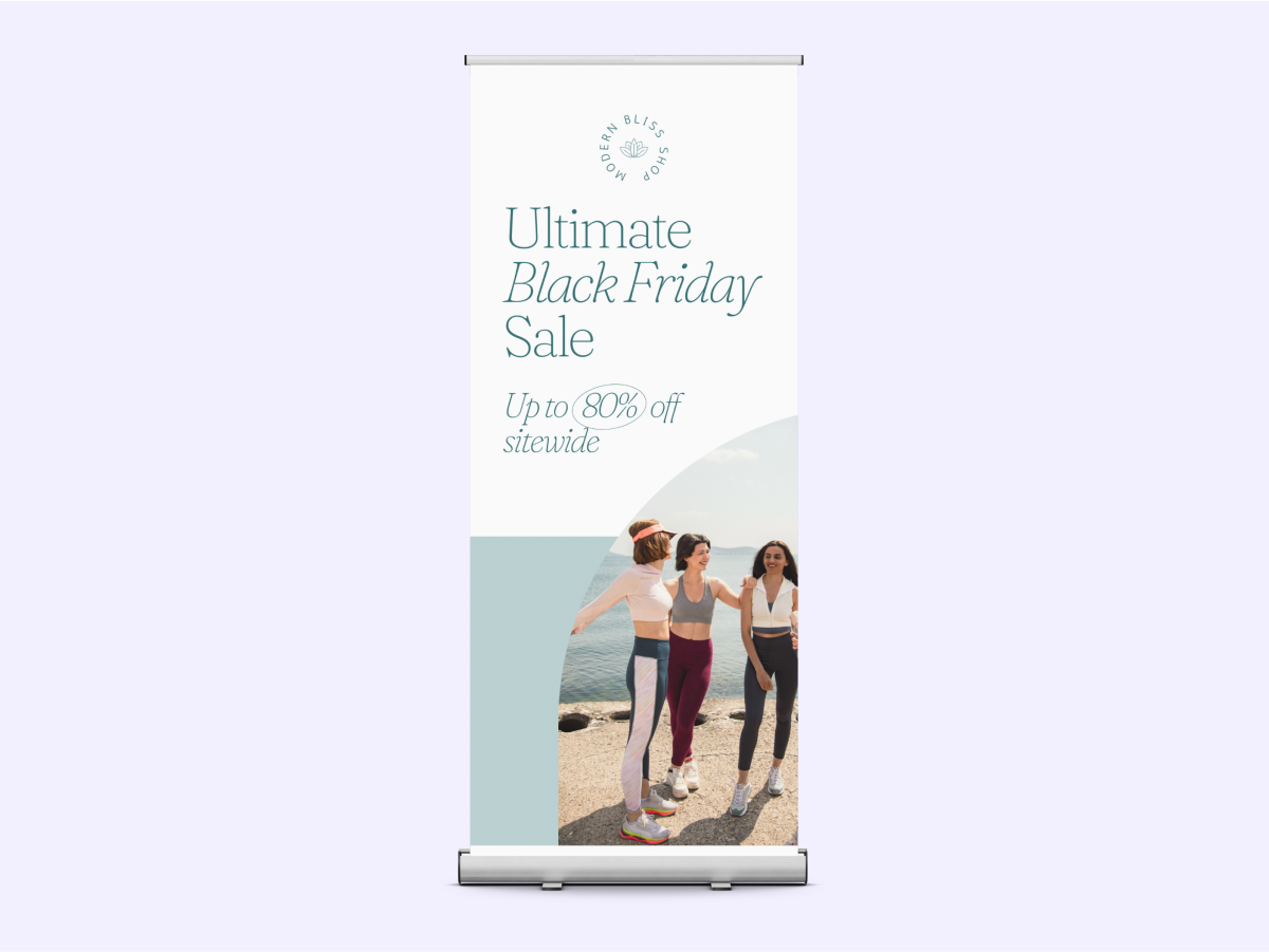Roll up: banner pubblicitari da stampare online gratis | Canva