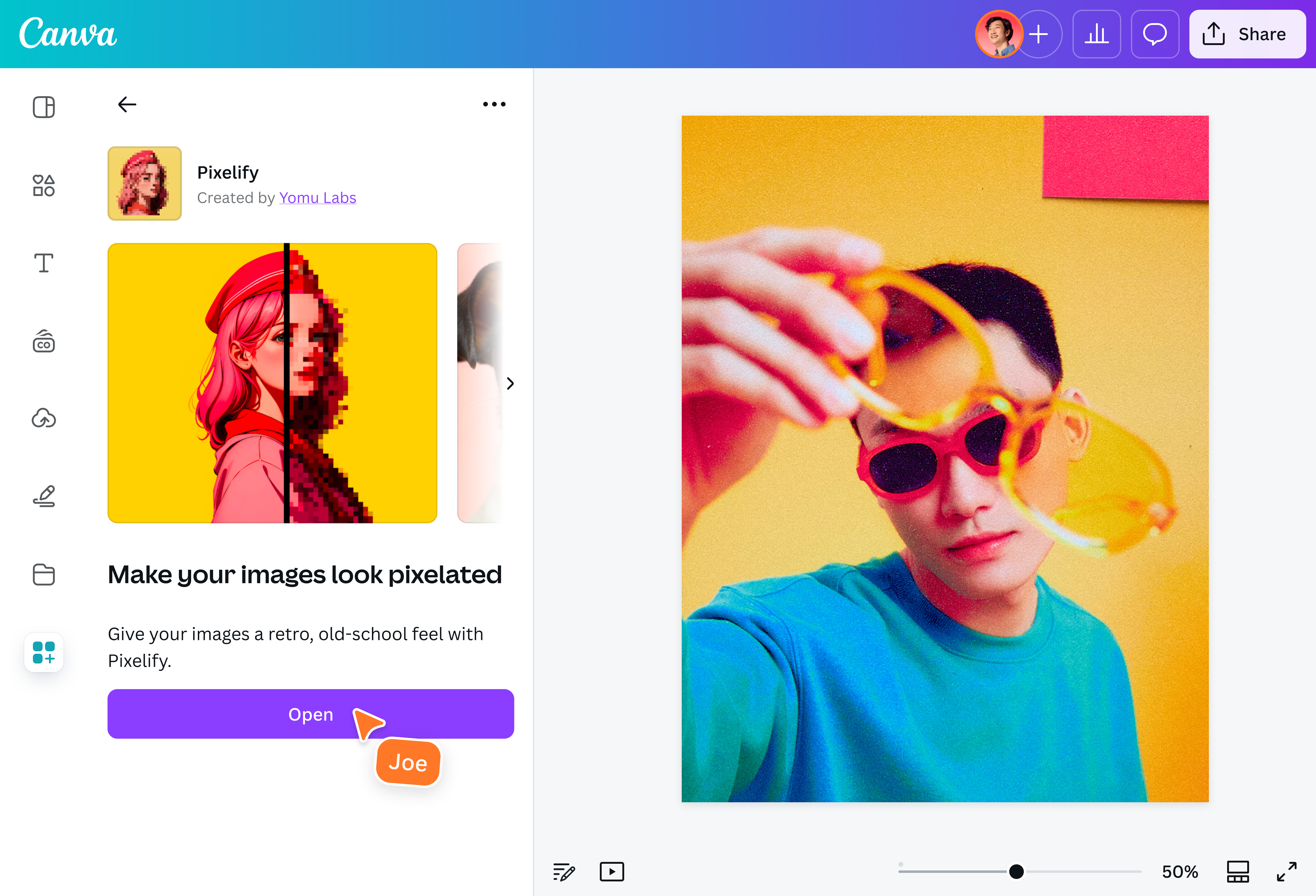Pixelate image online for free | Canva