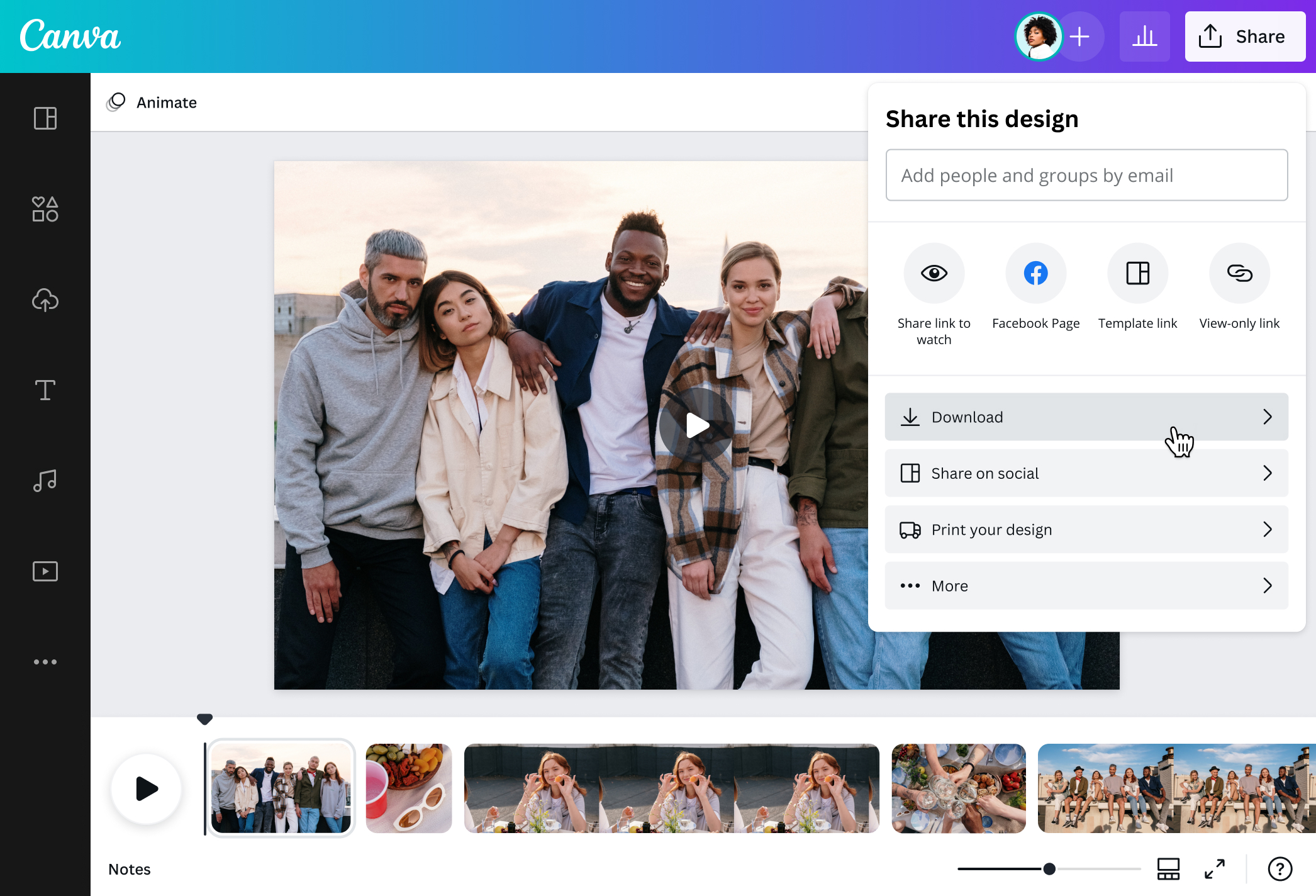 Removedor de áudio: Remove áudio de vídeo online gratuitamente | Canva