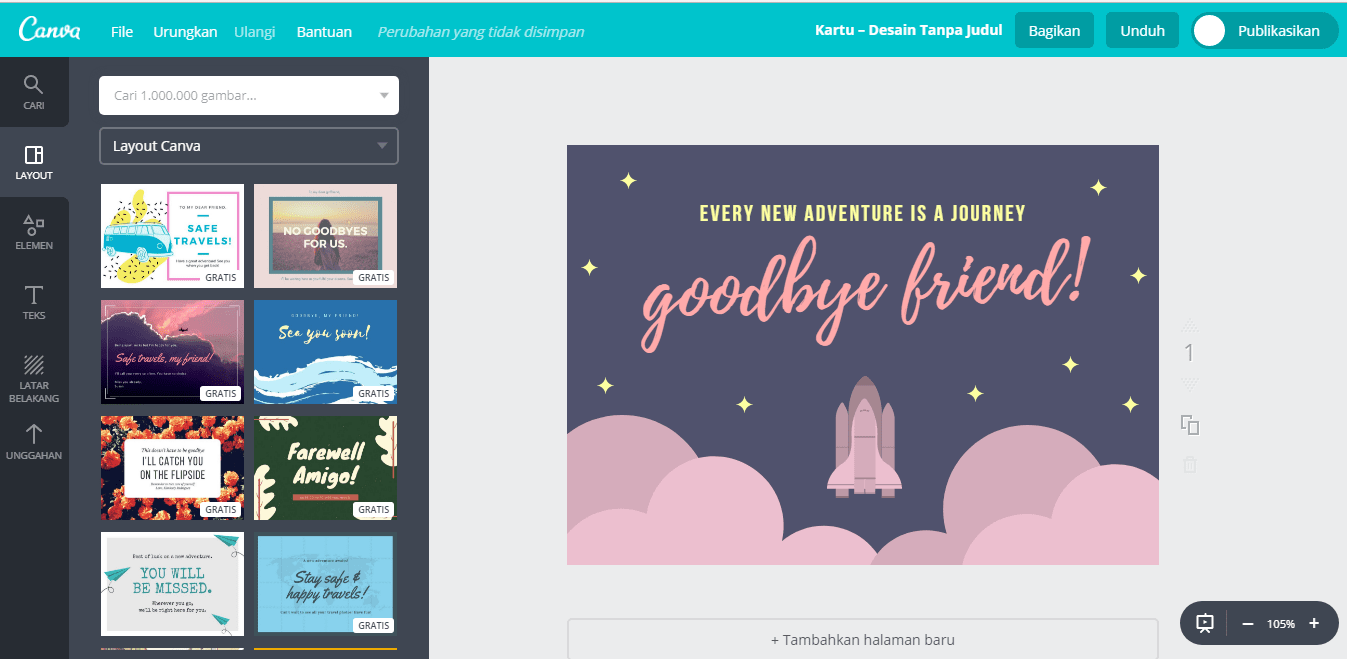 Buat Desain Kartu Ucapan Perpisahan Unik - Canva