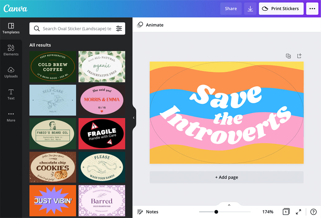 ออกแบบสติ๊กเกอร์และทำสติ๊กเกอร์ข้อความง่าย ๆ ฟรี | Canva
