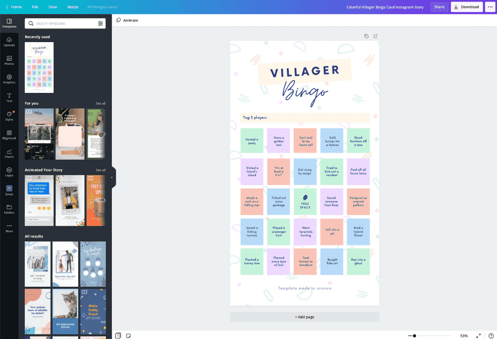 สร้าง Bingo card ออกแบบง่ายๆ แค่ลากวางที่ Canva
