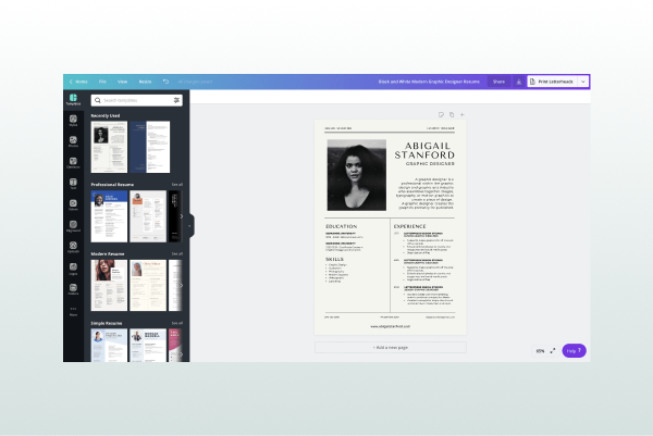 AI Resume Builder: Create Professional Job Resume Fast | Canva