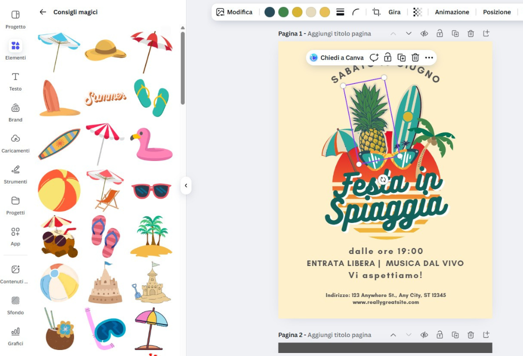Crea una locandina evento personalizzata gratis online | Canva