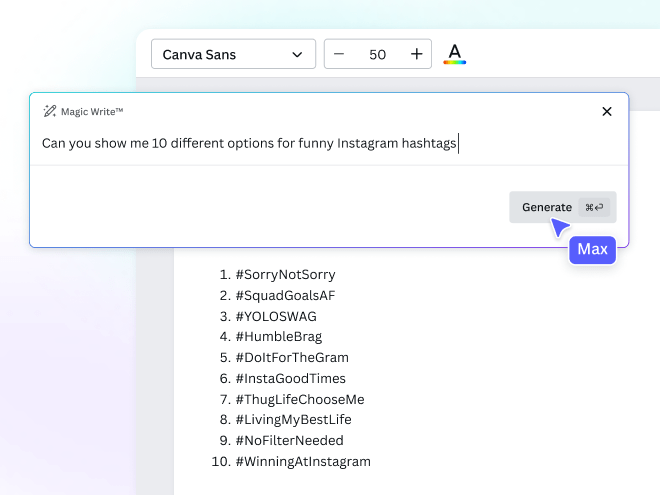 Tạo Hashtag Instagram hot, Thu hút | Công Cụ Miễn Phí Của Canva