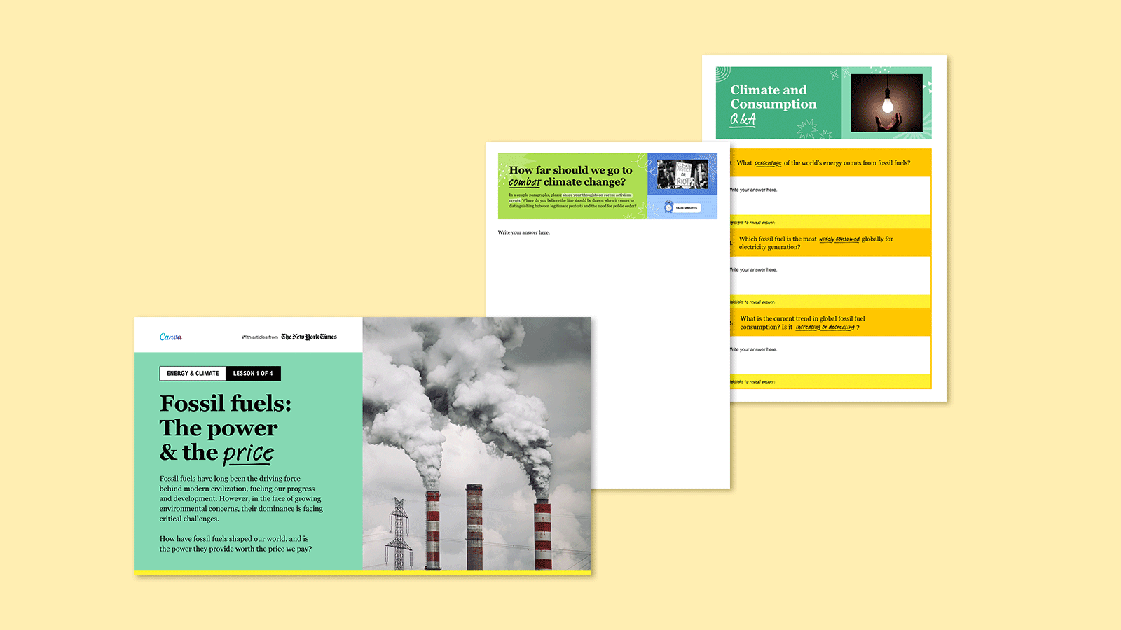 Becoming a Critical Thinker: Energy Lesson 1 - Fossil fuels: The Power ...