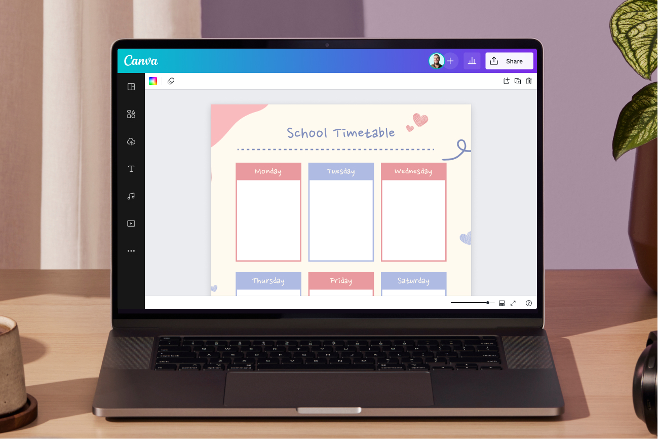Buat Time Table: Pembuat Jadwal Online Gratis | Canva