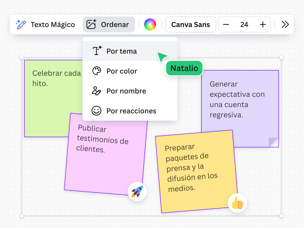 Tablero virtual en línea gratuito para colaborar en tiempo real | Canva