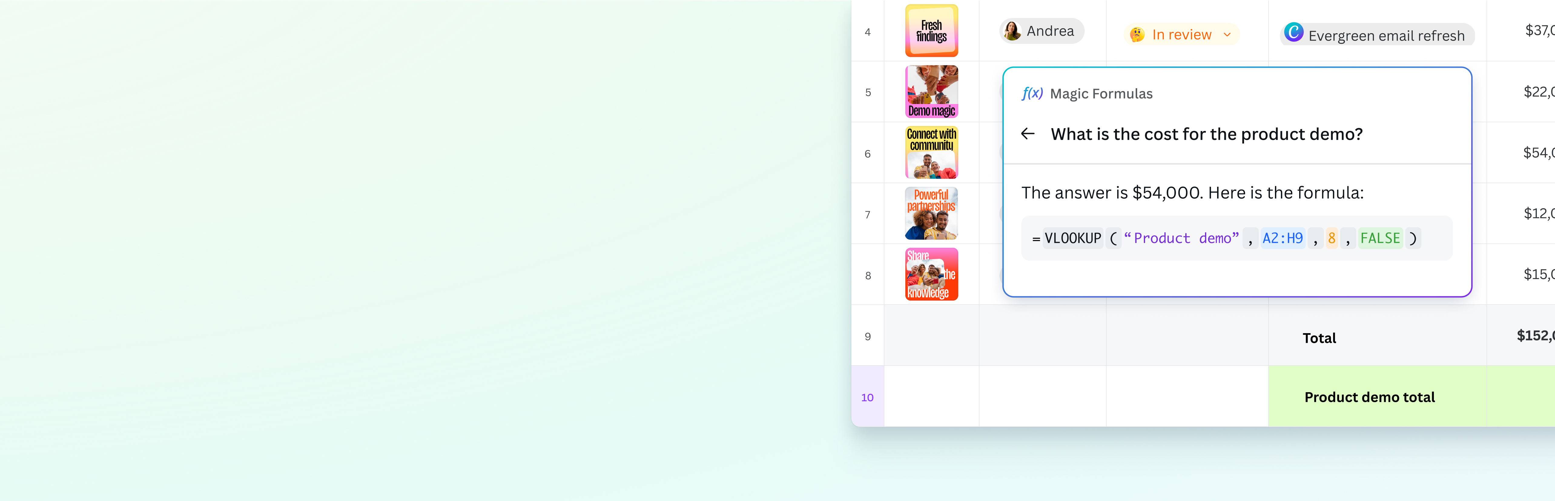 Free Formula Generator: Get the right spreadsheet formula | Canva