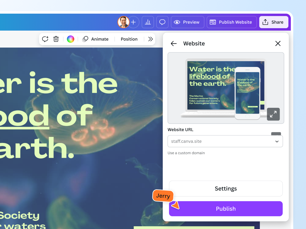 Website Design | Design Free One-Page Websites with Canva