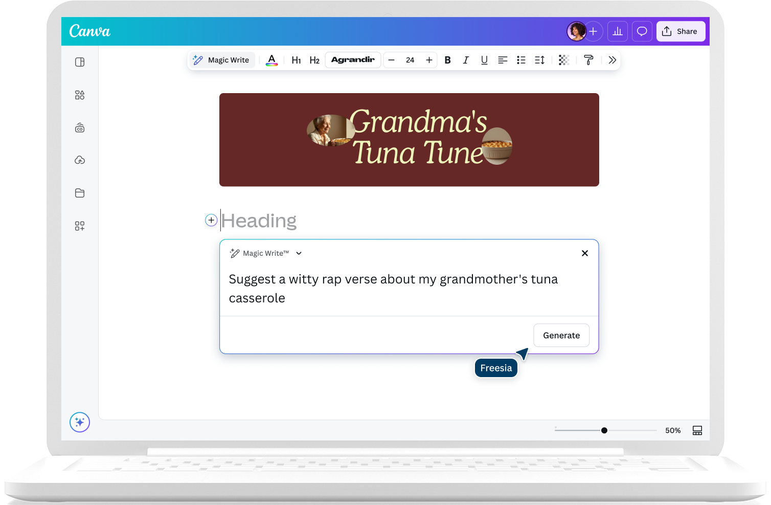 AI Rap Generator: Generate rap lyric ideas fast | Canva