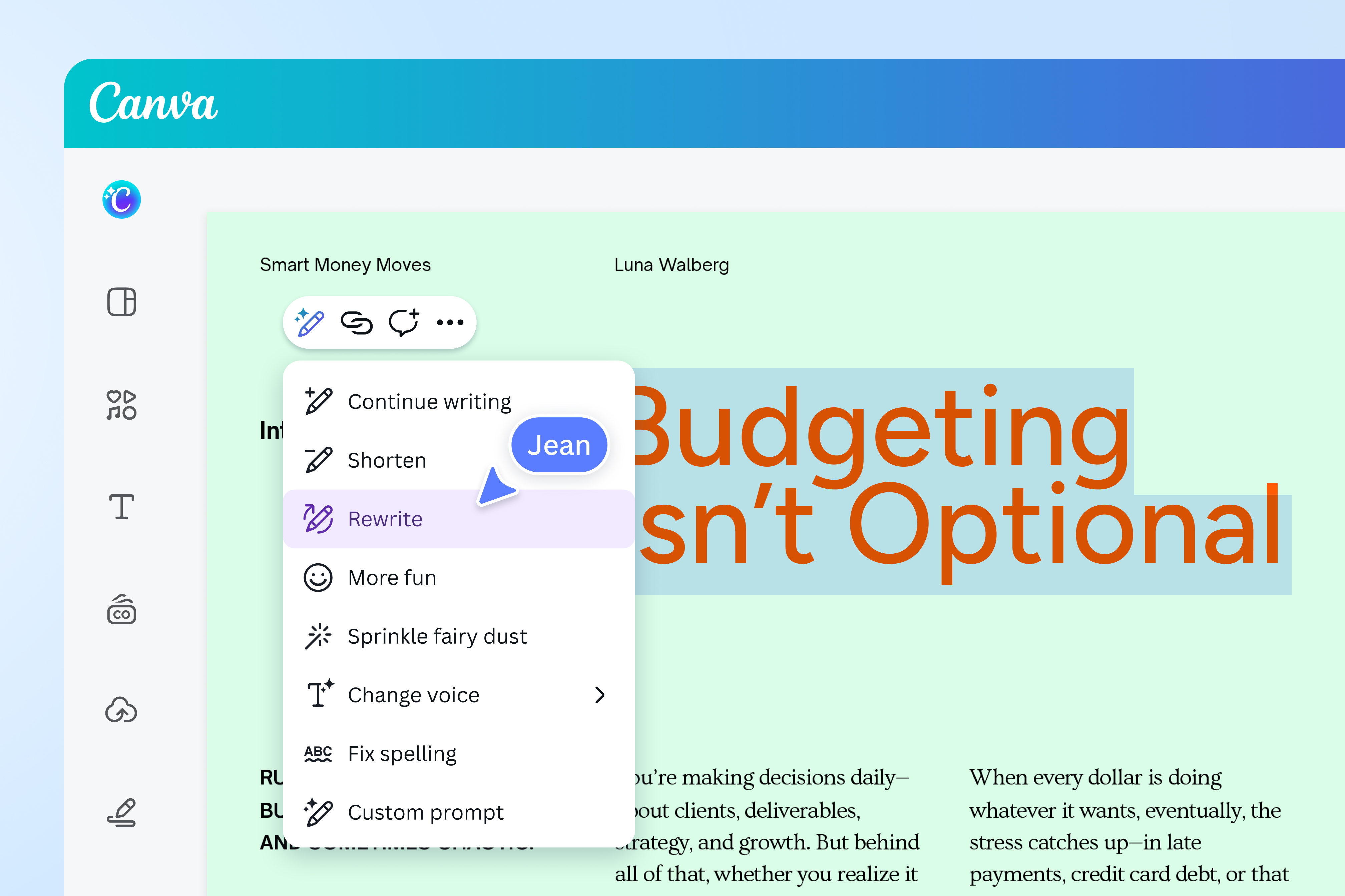 AI Writing Assistant: Write, edit, and proofread faster | Canva