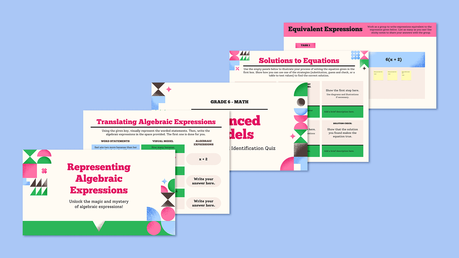 Representing and Translating Algebraic Expressions