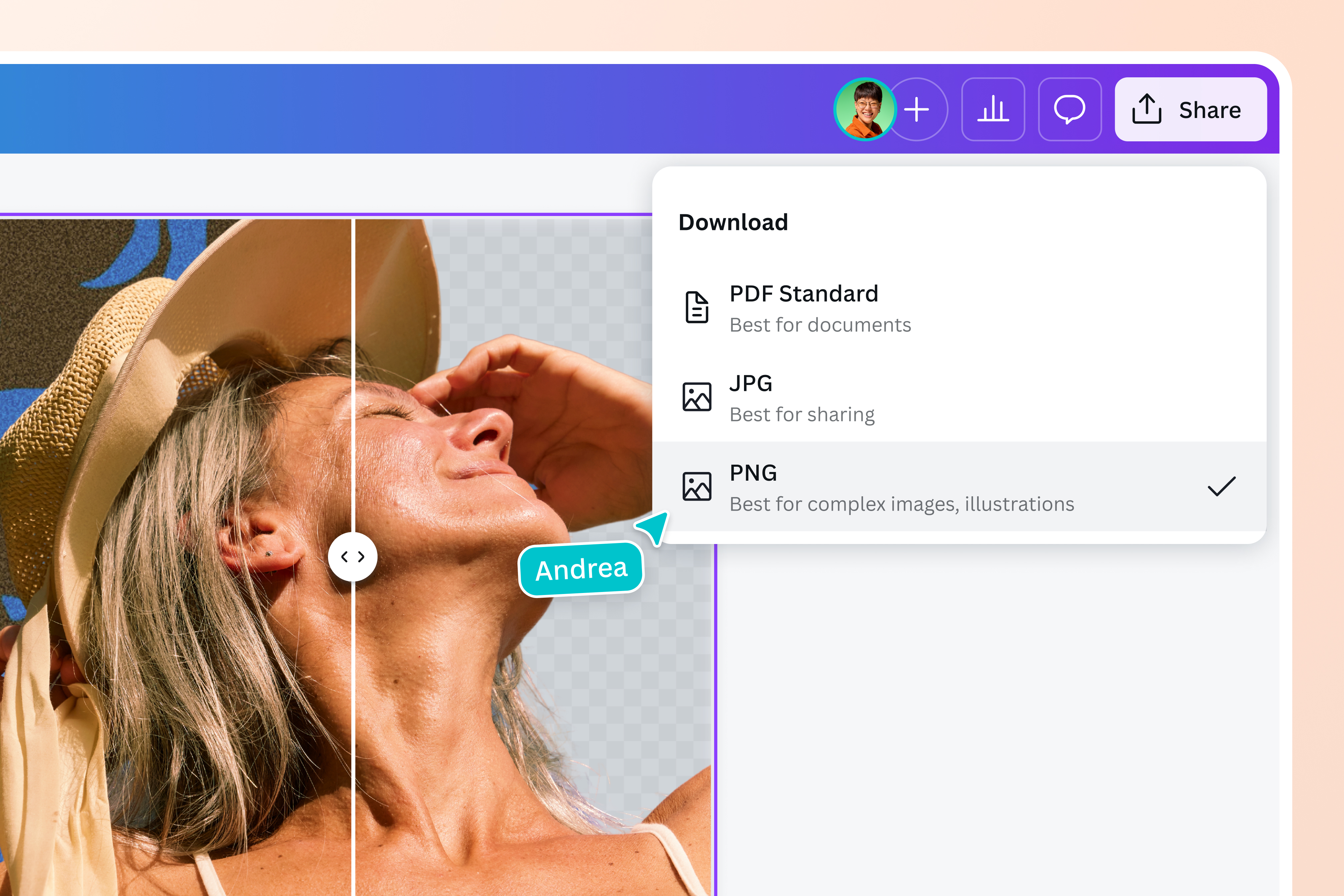 Convertisseur de JPEG en PNG en ligne gratuit | Canva