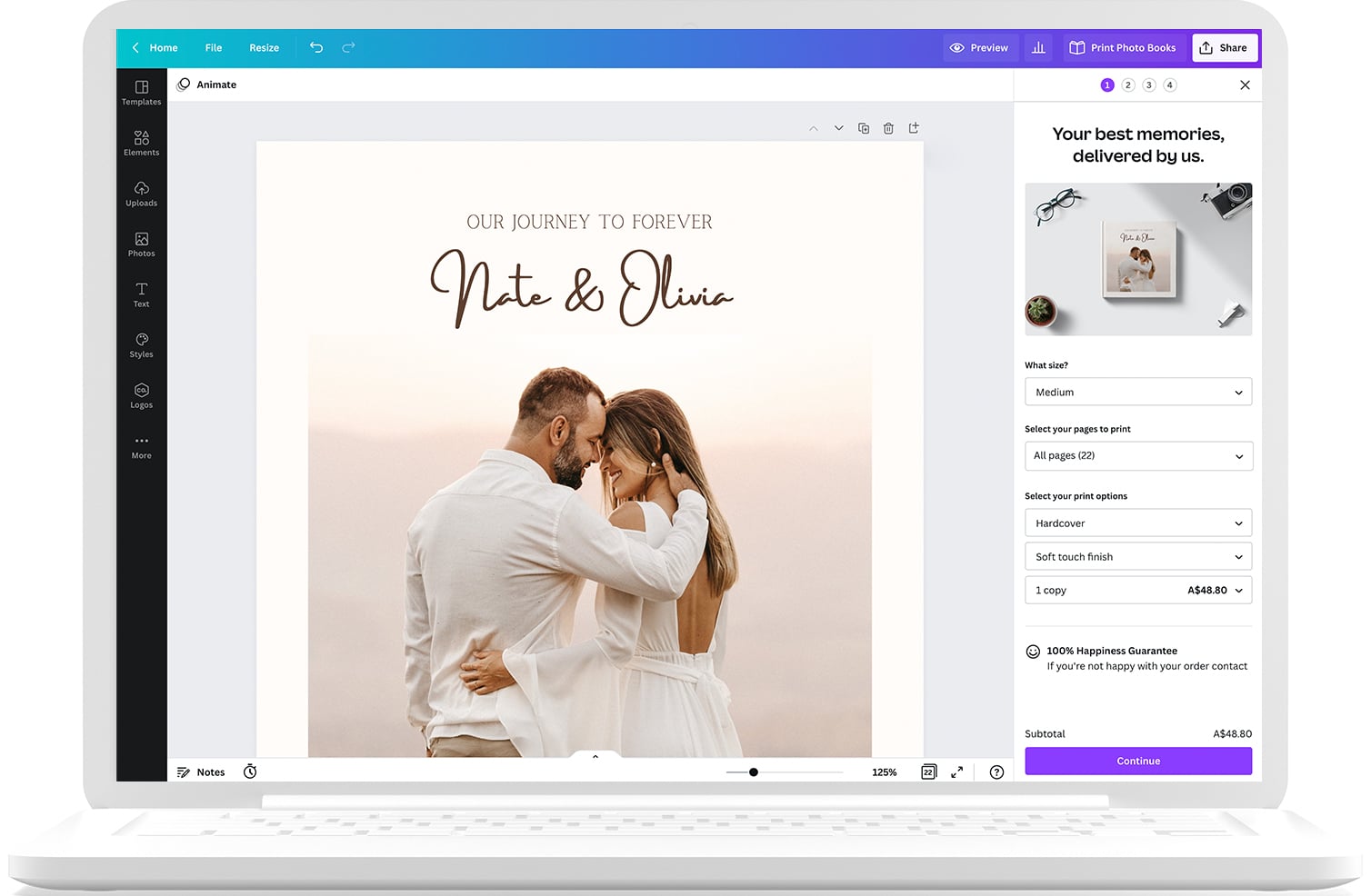Fotoboek | Personaliseren en afdrukken bestellen bij Canva