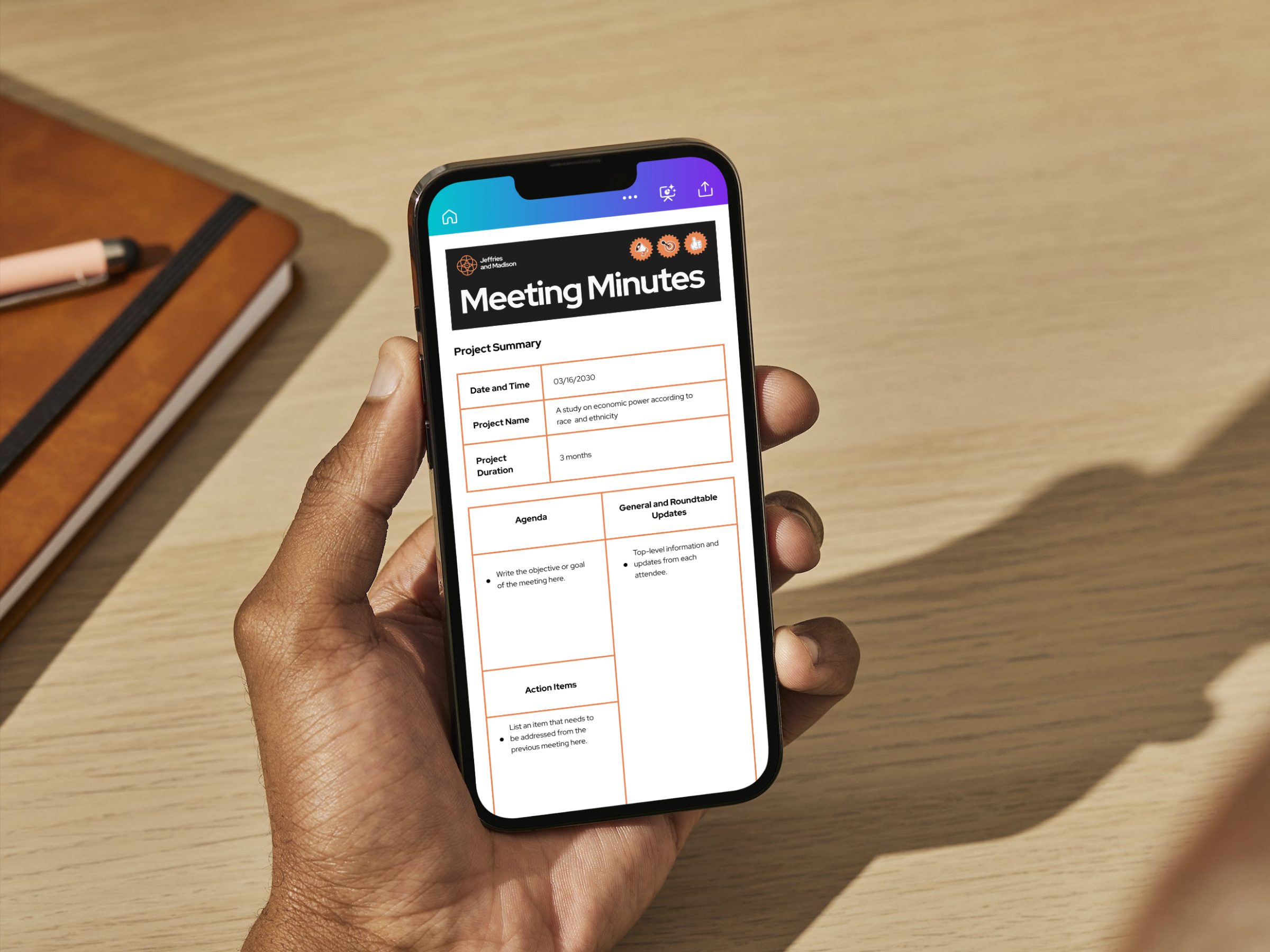Cómo hacer minutas de reuniones (con plantillas & consejos) | Canva
