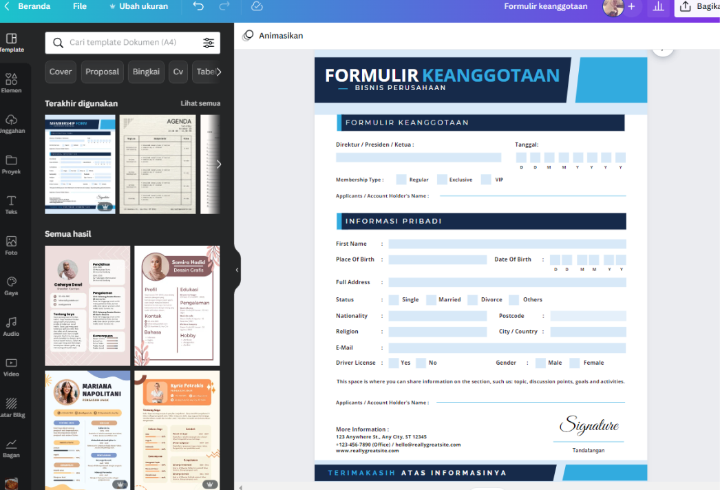 Membuat Dokumen Online dengan Visual Menarik - Canva