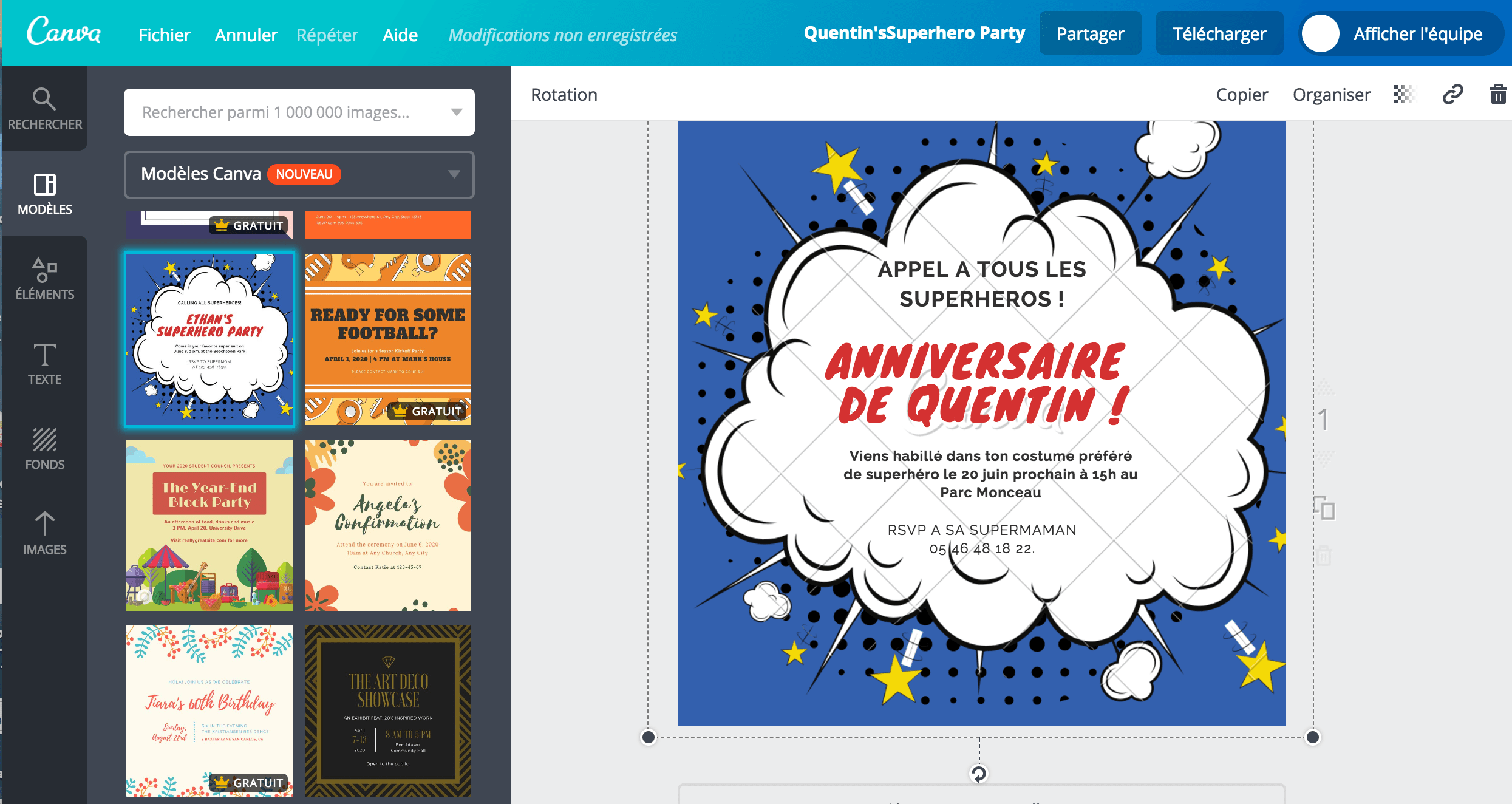 Invitation anniversaire enfant gratuite à personnaliser | Canva