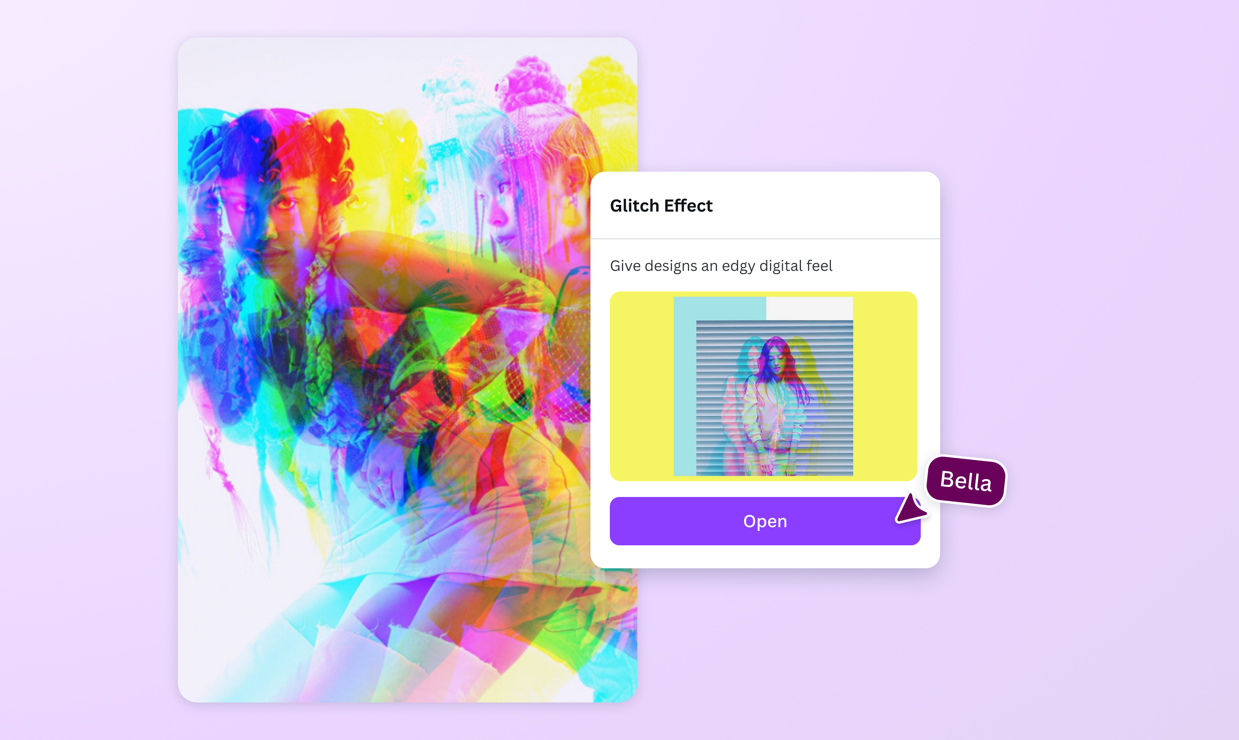 Glitch editor: Add a glitch effect to images online | Canva