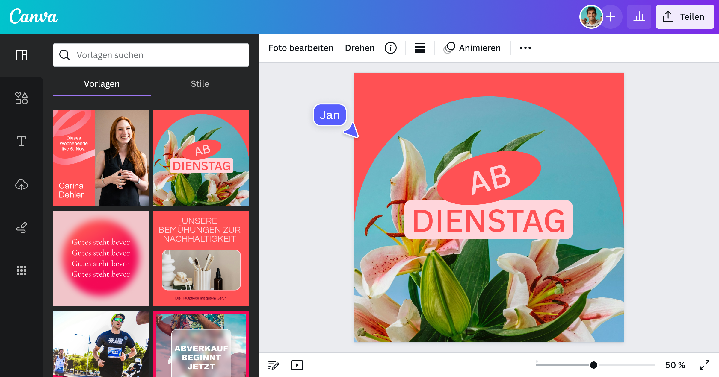 Kreative Social Media Posts und Content mit AI erstellen | Canva