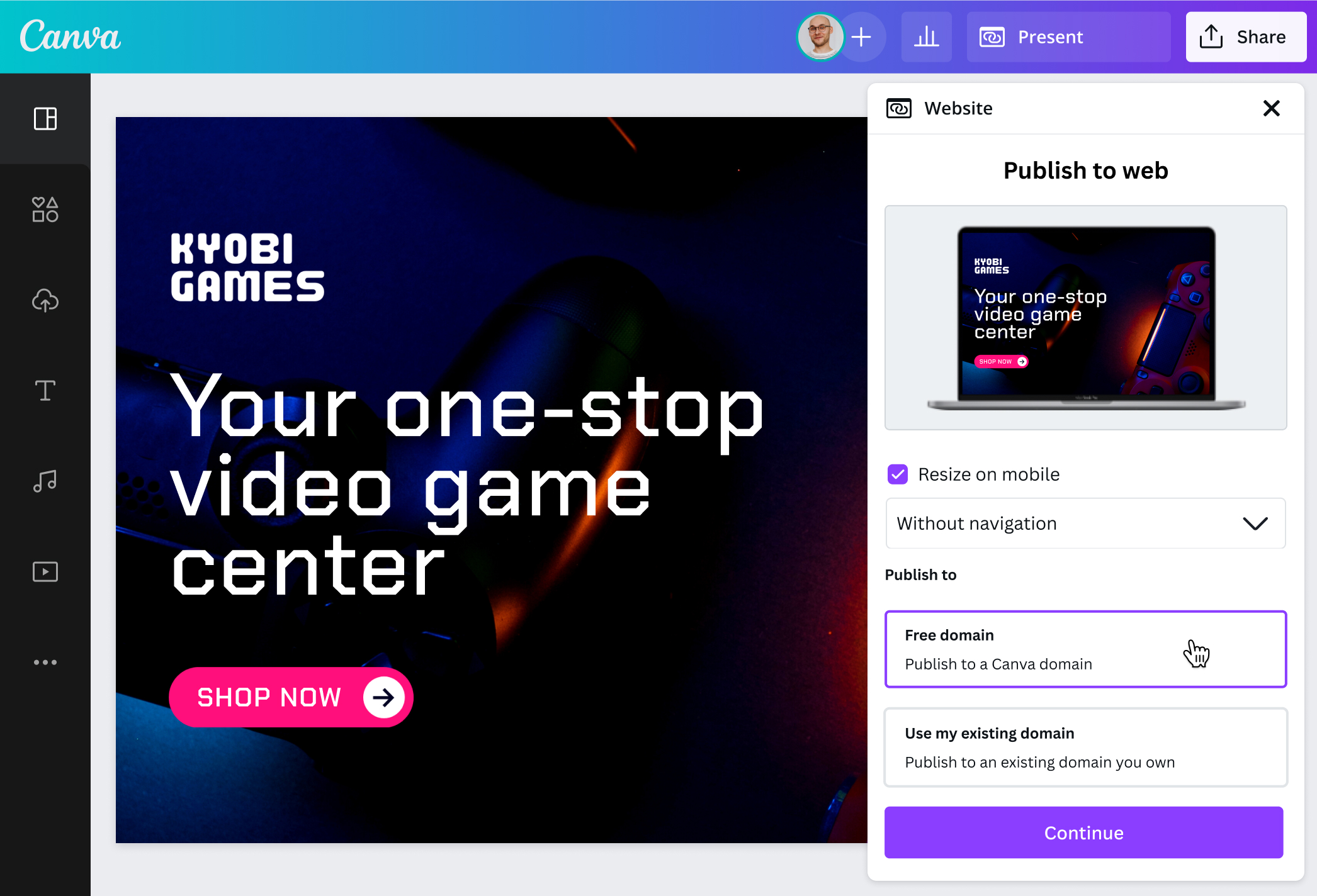 Thiết kế web miễn phí – Trình tạo website online chuyên nghiệp | Canva