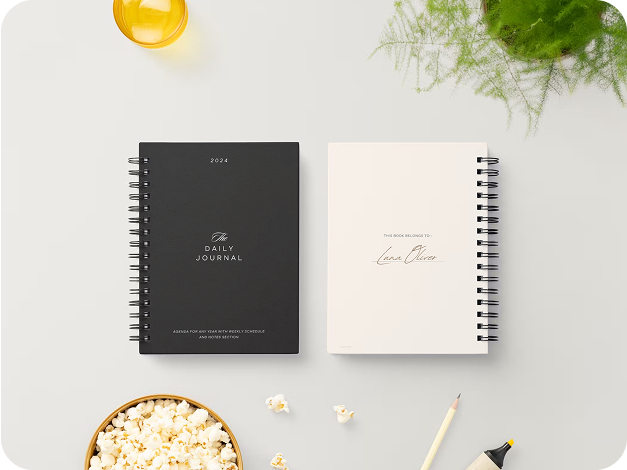Custom Notebooks - Personalized Journals, Diaries, Planners | Canva