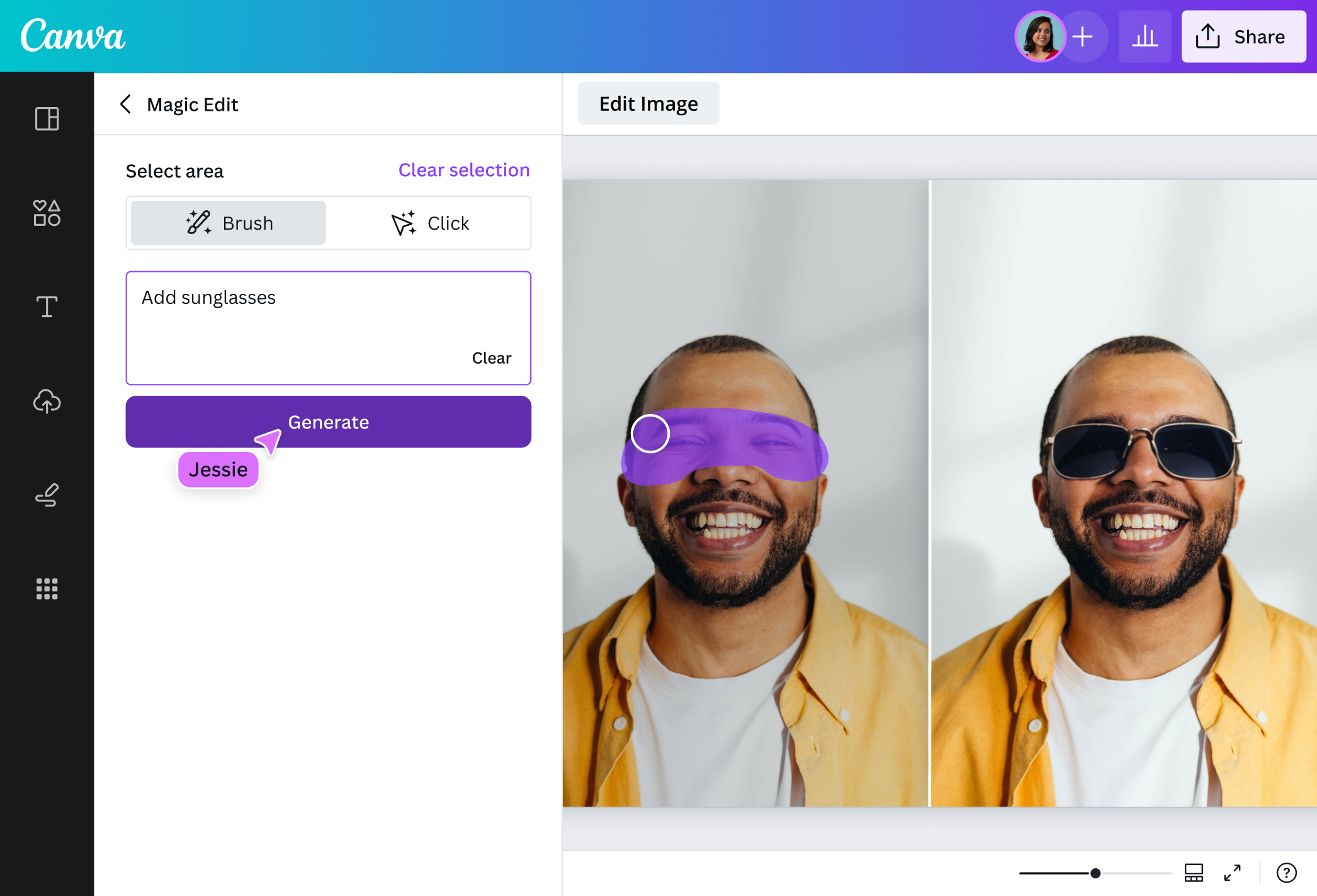 AI foto bewerken | Directe fotobewerking met AI | Canva