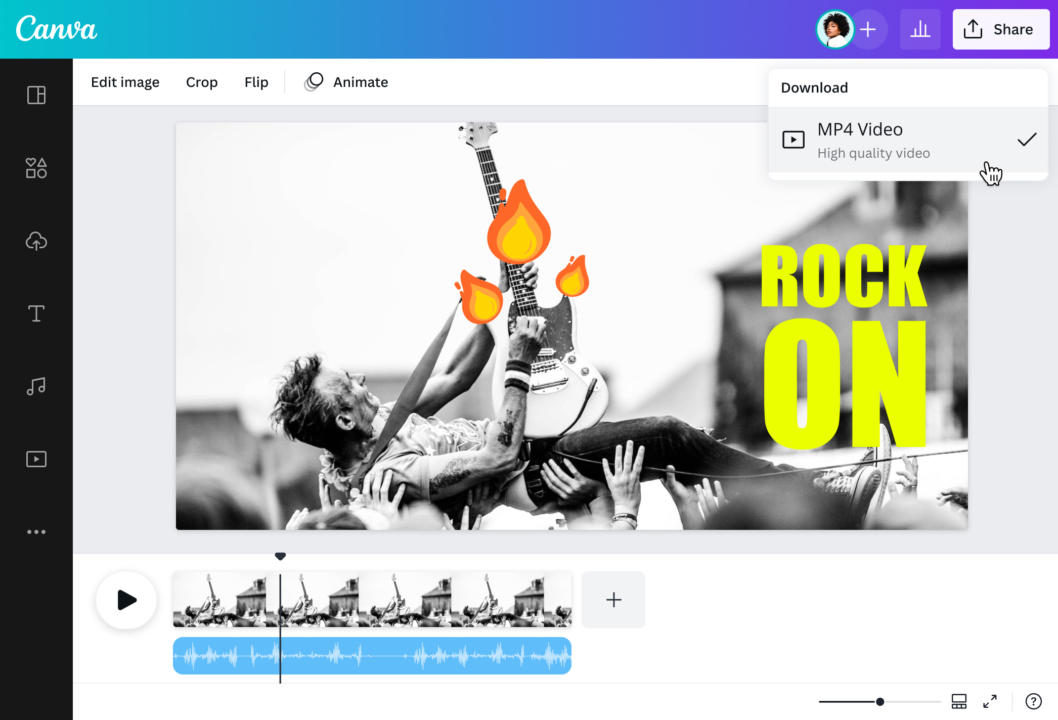 Poner música a un GIF - Hacer un GIF con sonido gratis | Canva