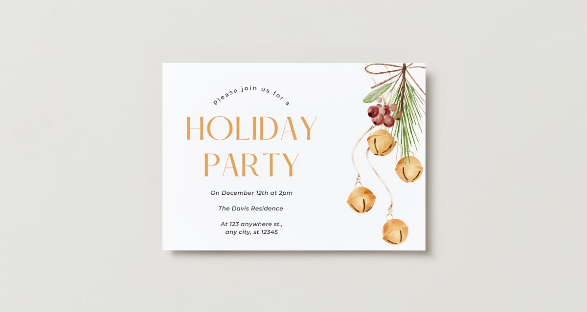 Custom Landscape Holiday Invitations | Design & Print with Canva
