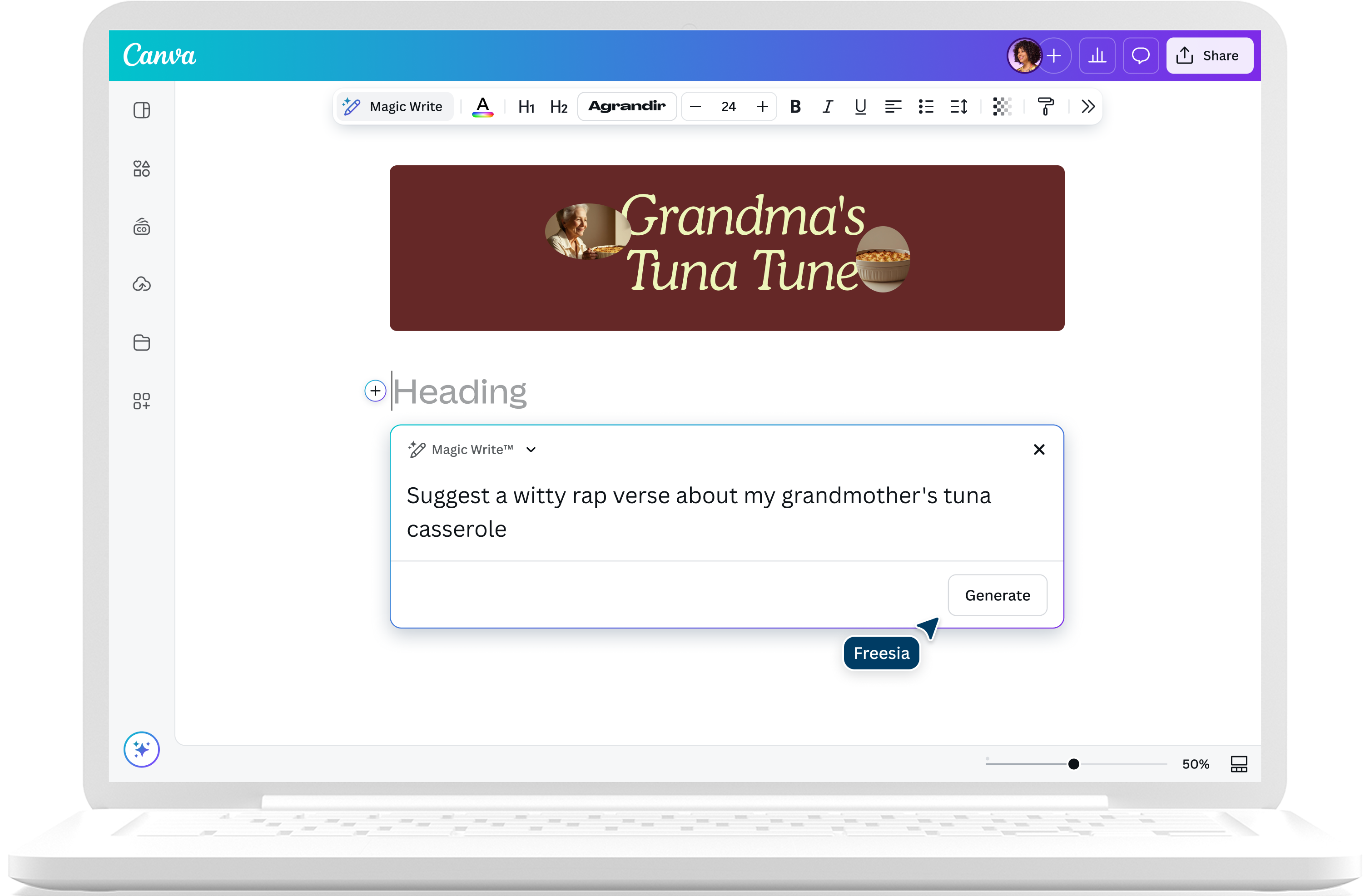 AI Rap Generator: Generate rap lyric ideas fast | Canva