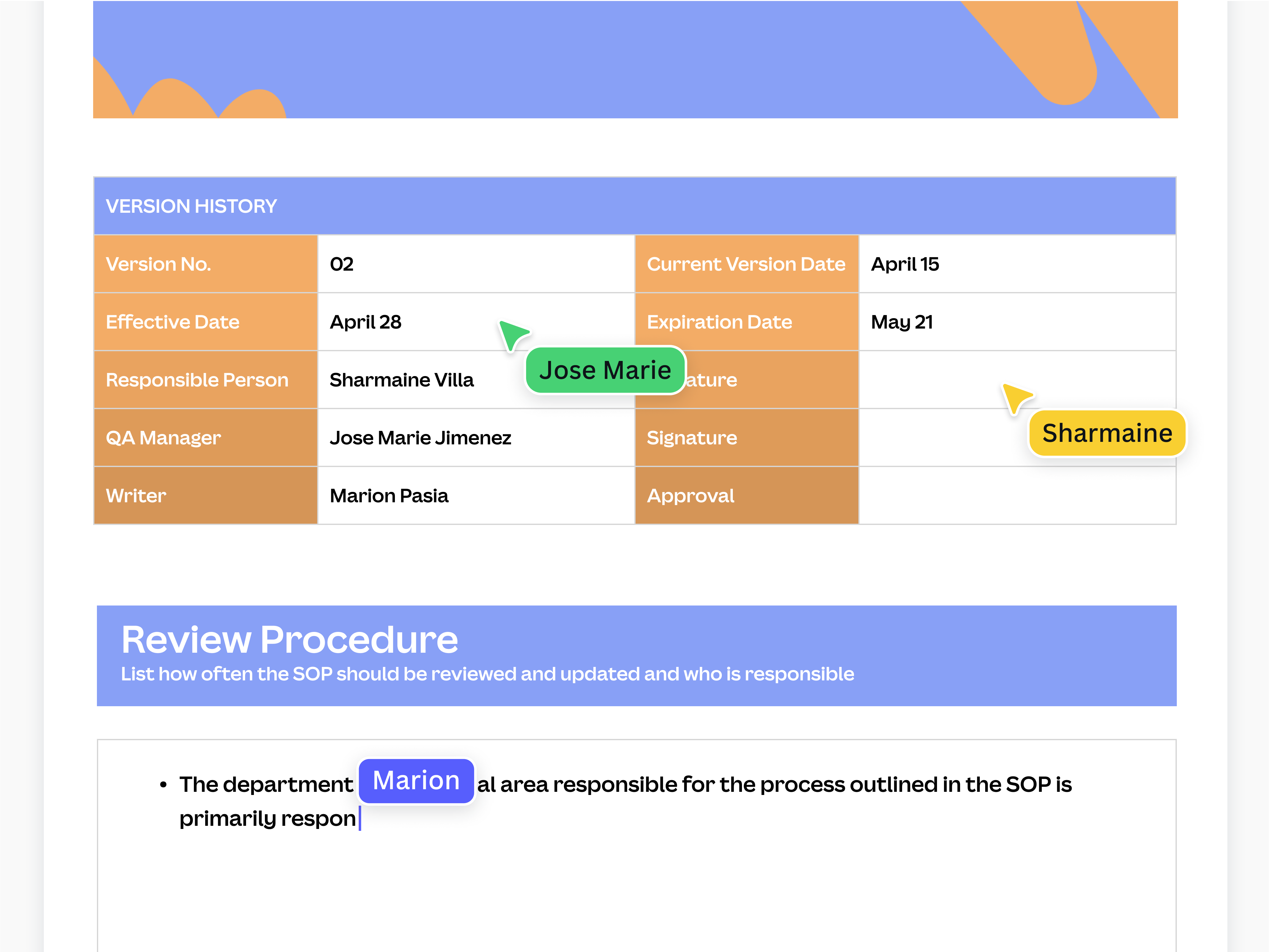 SOP : conseils et modèles pour documenter un mode opératoire | Canva