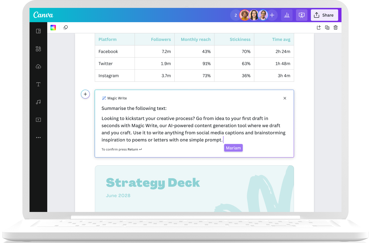 Magic Write: AI-textgenerator och AI-skrivverktyg | Canva