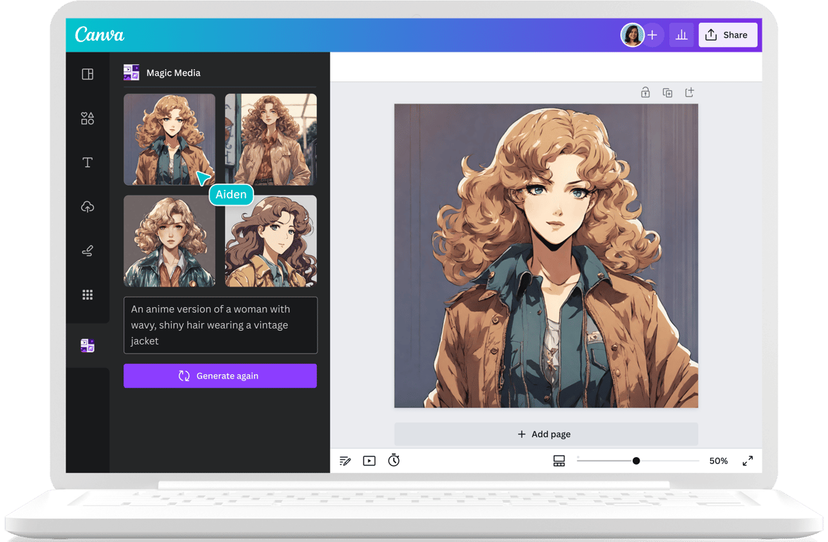 เครื่องมือสร้าง AI Anime ฟรีออนไลน์ — Text to Anime Art | Canva